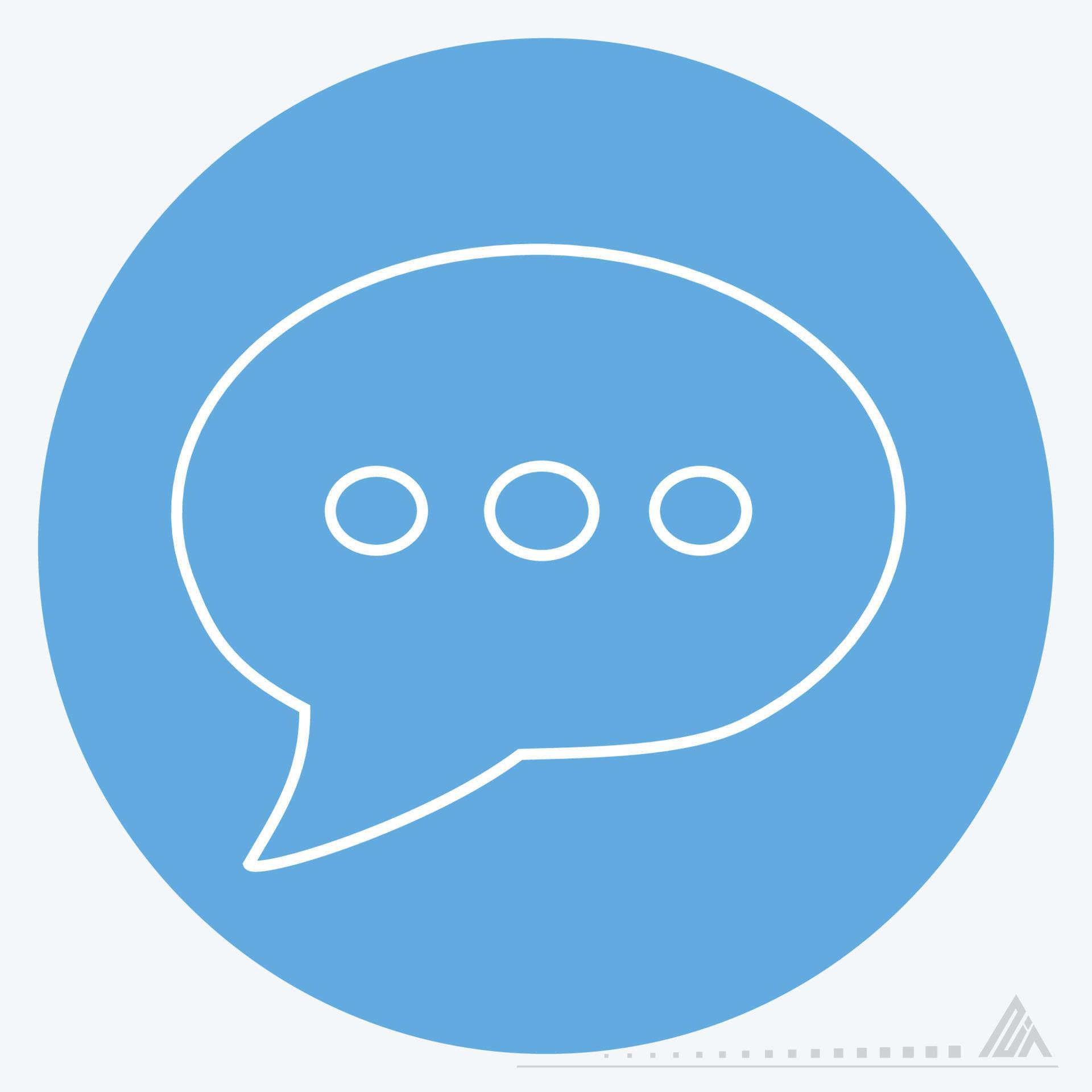 Icon Vector of Message Bubble with dots - Blue Eyes Style 3703807 ...