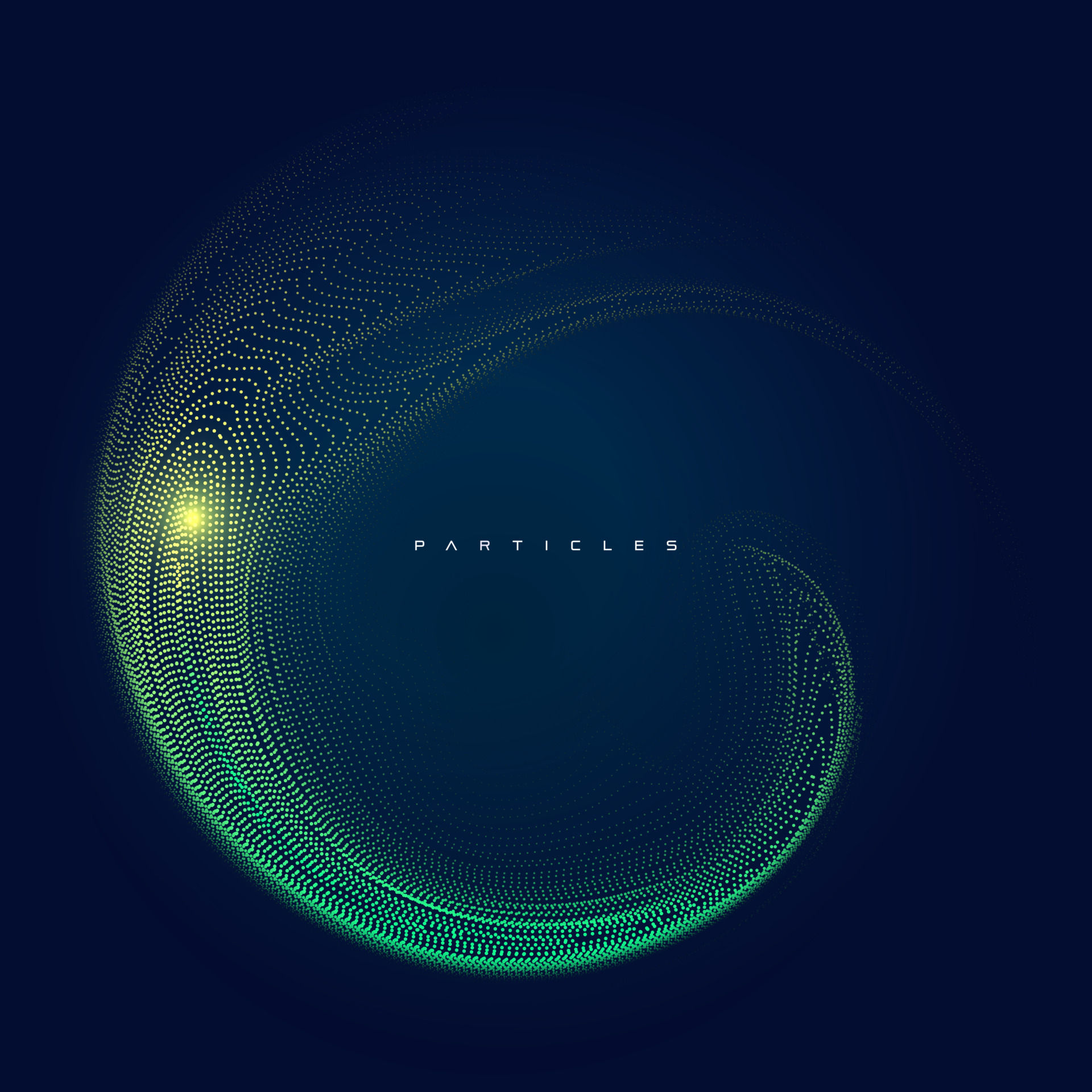 Abstract vector explosion colorful particles wave background. Big data algorithms visualization ...