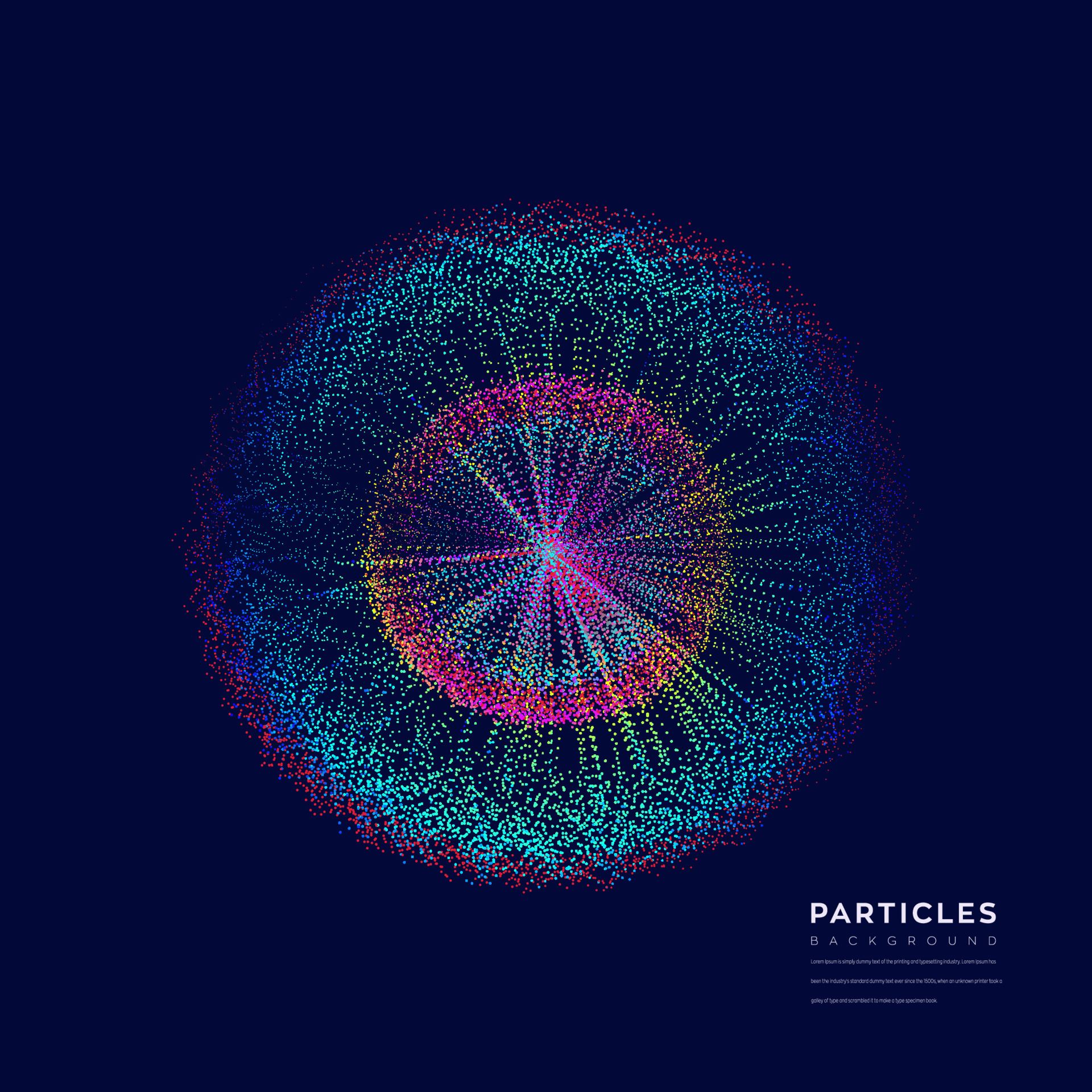 Abstract Particle Background With Retina Wave Graphic Element