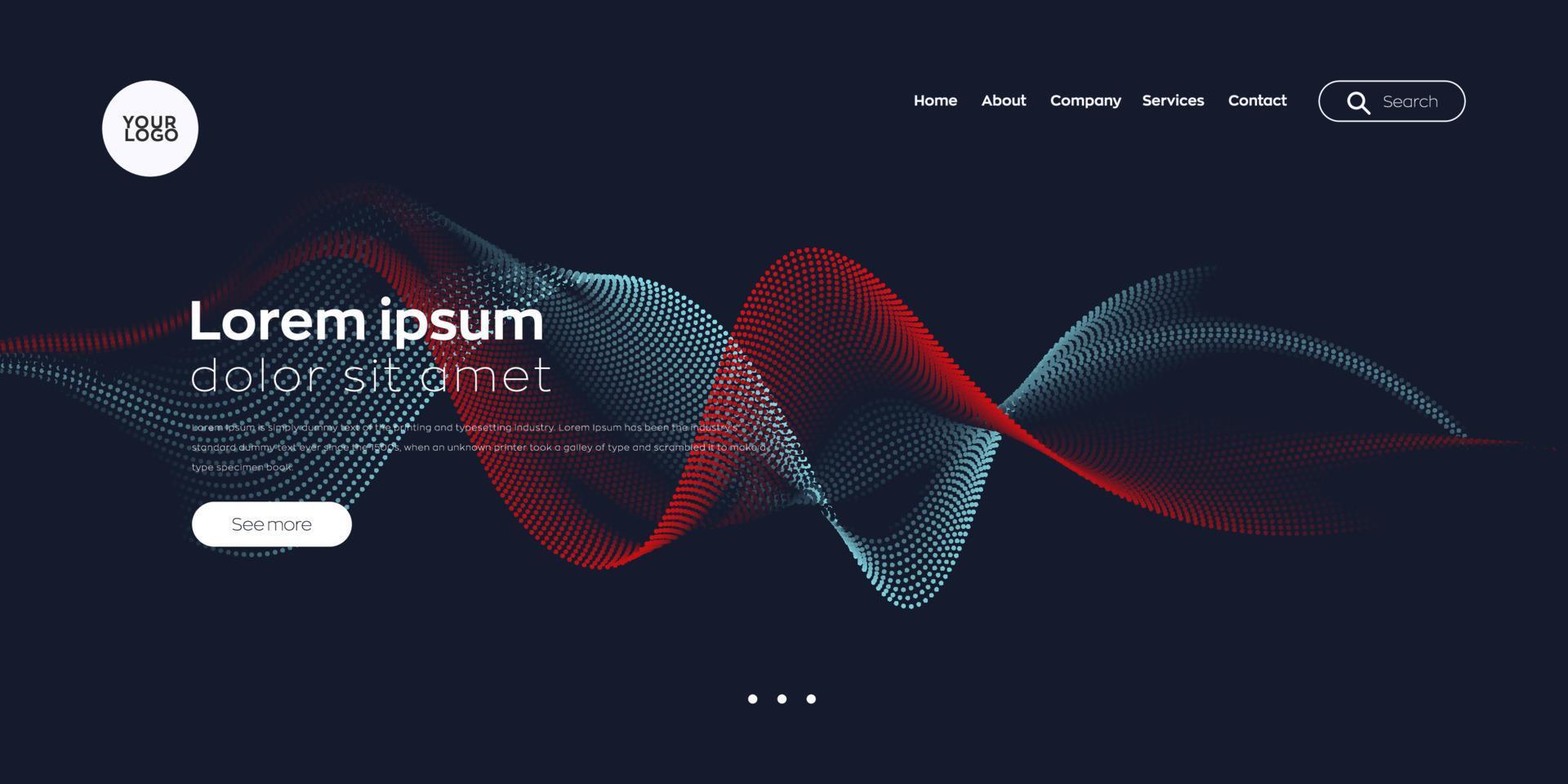 Landing page. web header colorful vector background for website, banner ...