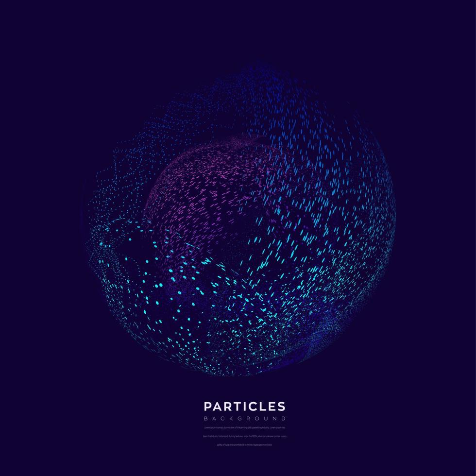 Abstract Colorful Particle Background Wave Graphic Element Technology