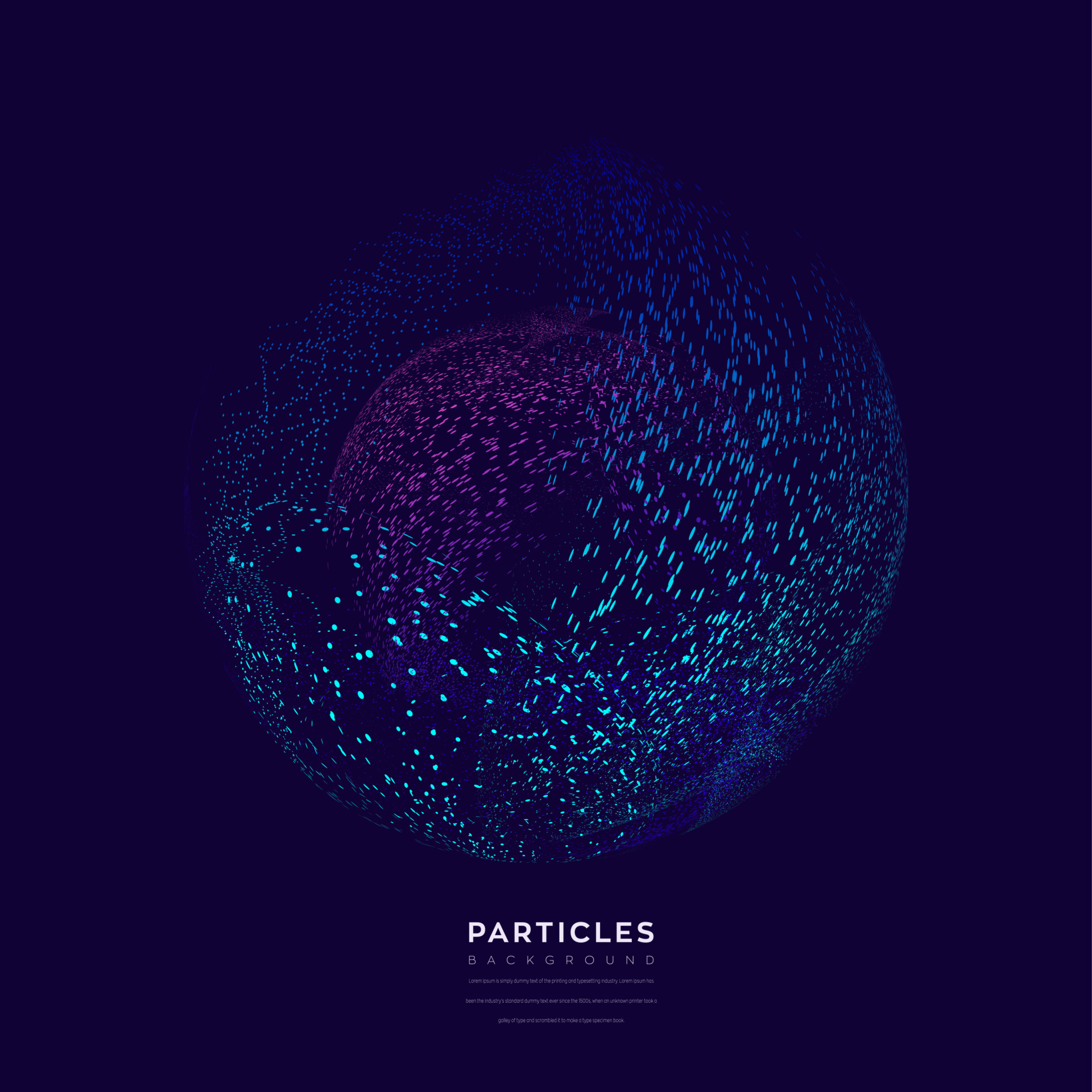 Abstract Colorful Particle Background Wave Graphic Element Technology