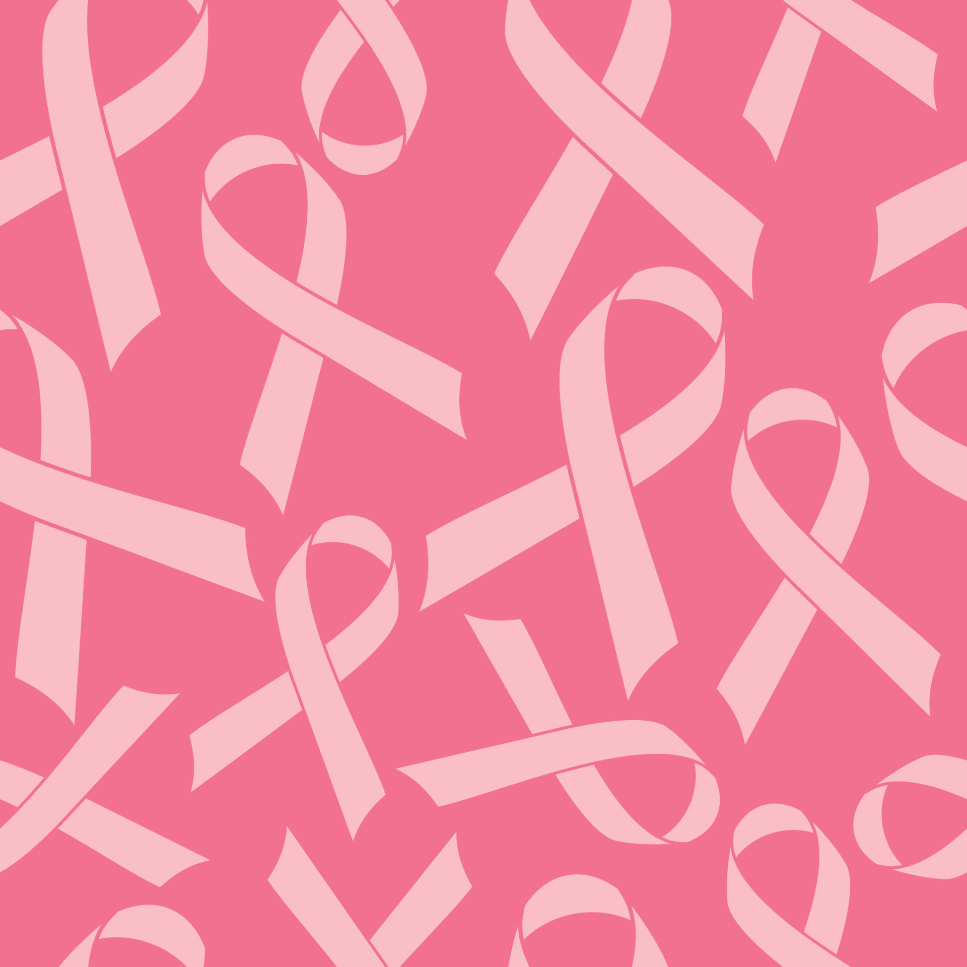 Pink Ribbon Seamless Pattern Cancer Medical Background Vector