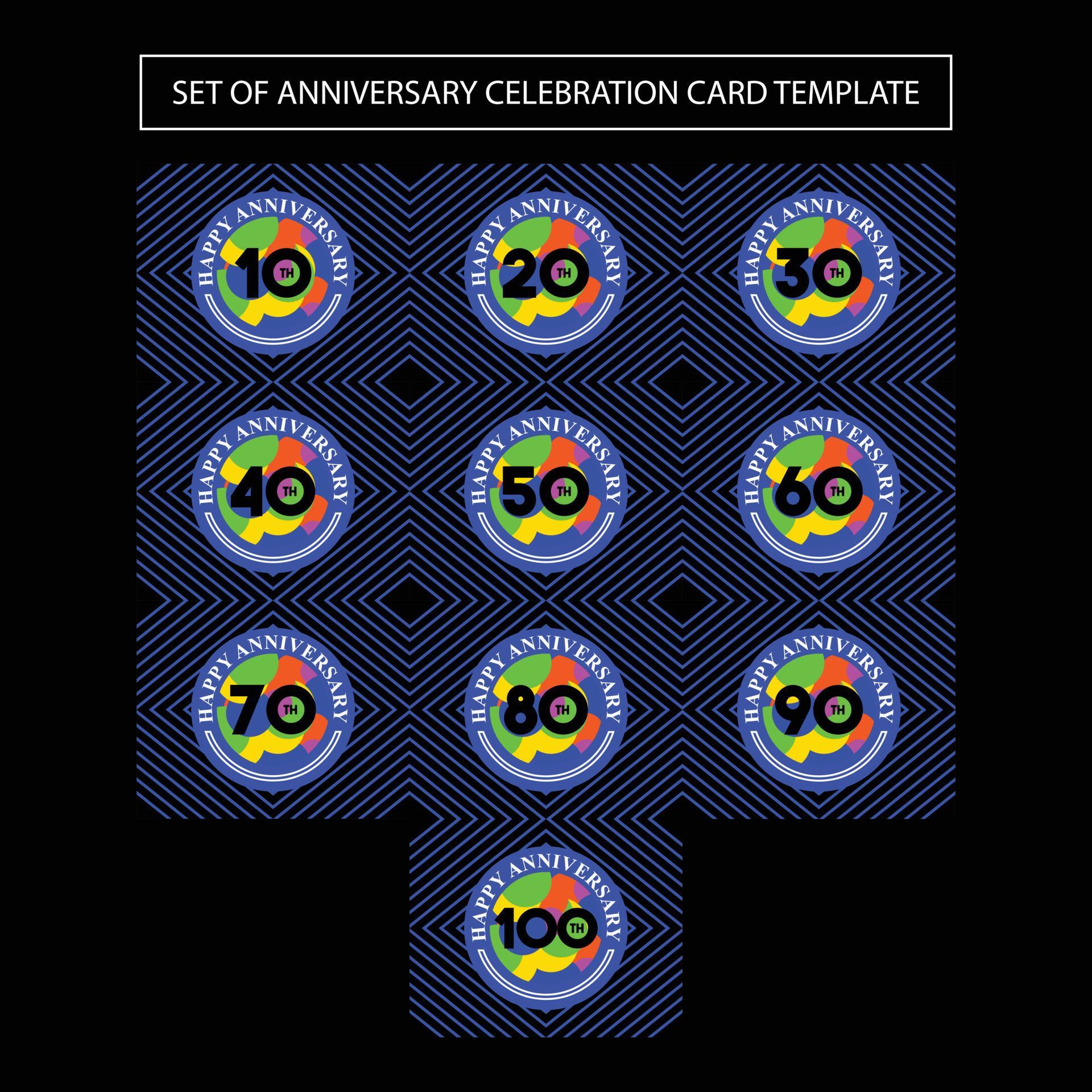 Set of Anniversary Celebration Card Template 3706160 Vector Art at Vecteezy Set of Anniversary Celebration Card Template 3706160 Vector Art at Vecteezy