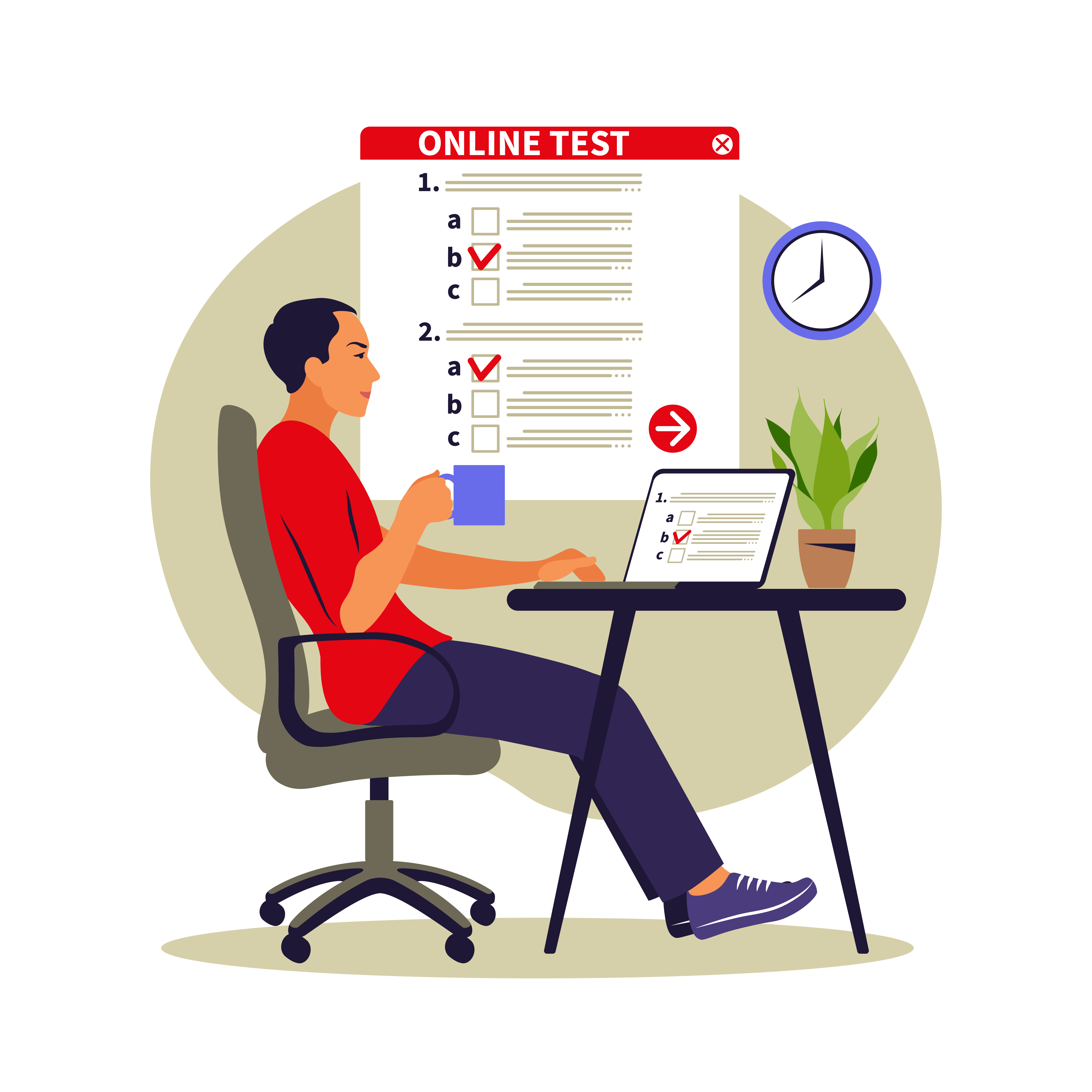 Computer Test Clipart