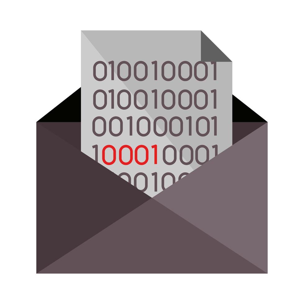envelope binary code 3718200 Vector Art at Vecteezy