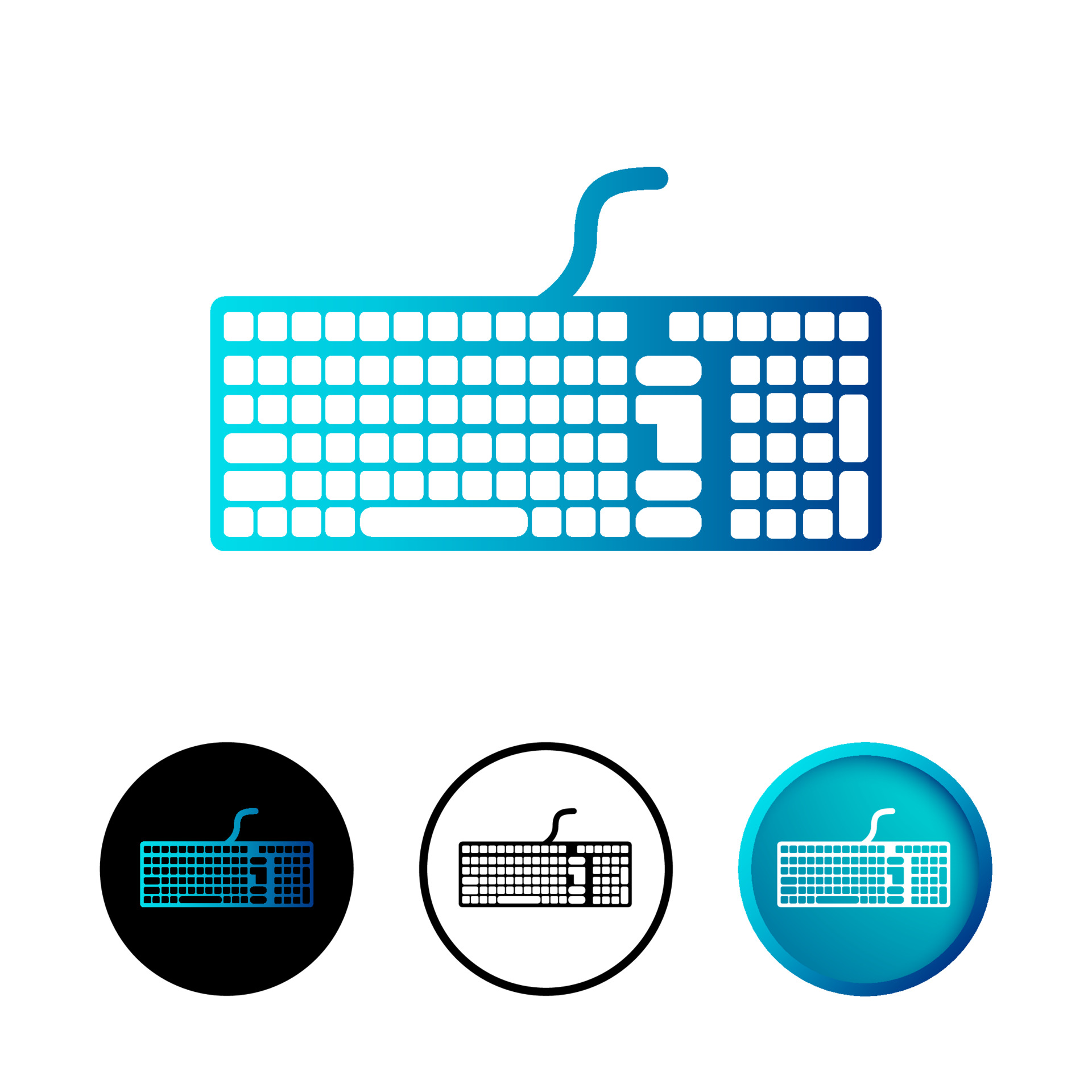 Abstract Computer Keyboard Icon Set 3720665 Vector Art at Vecteezy