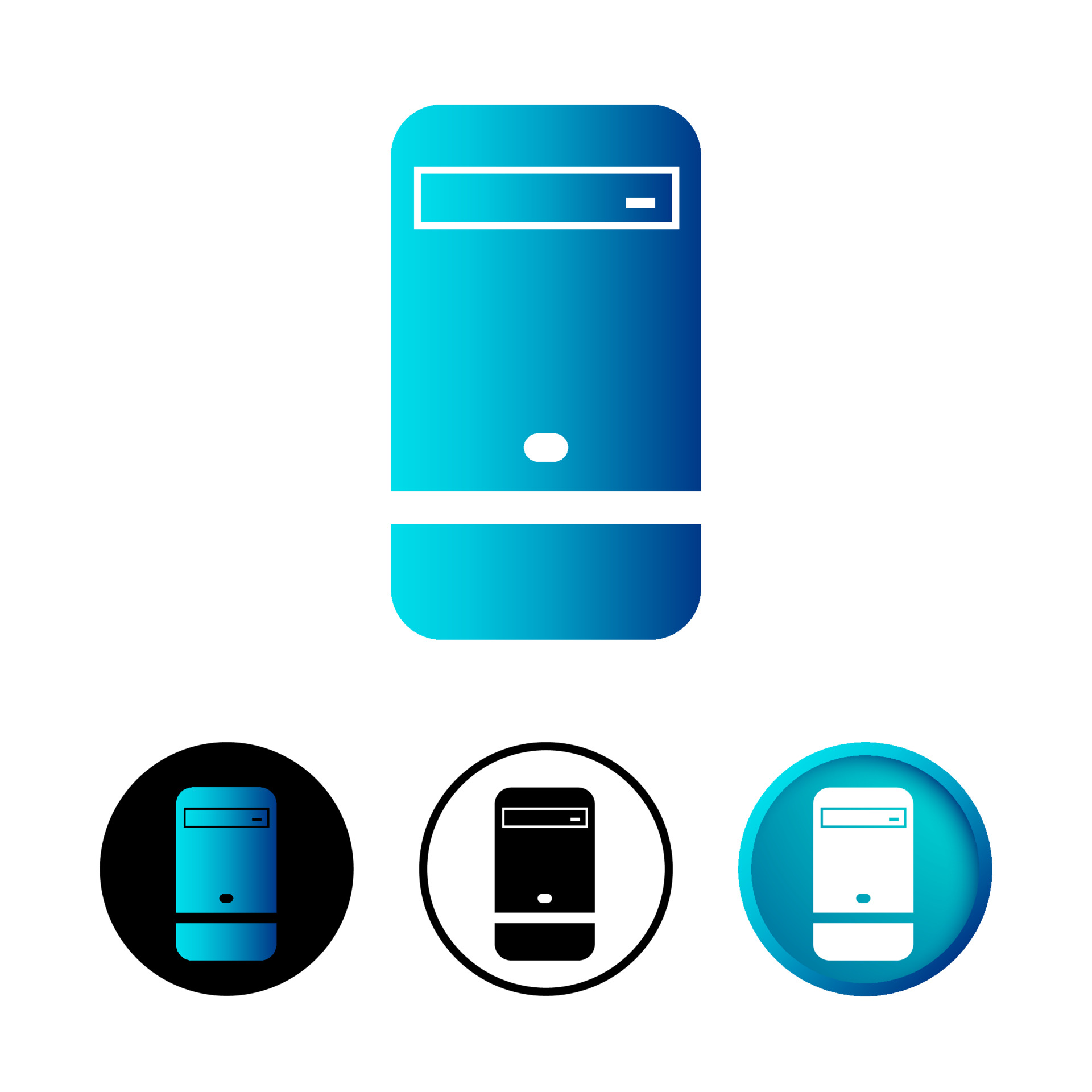 Abstract Computer Unit Icon Set 3720756 Vector Art at Vecteezy