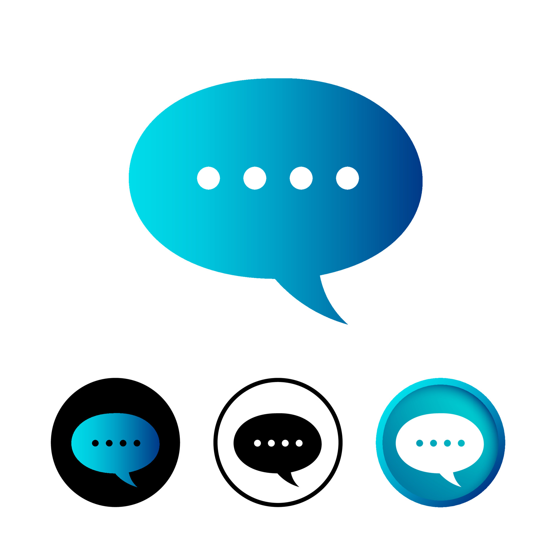 Abstract Speech Bubble Icon Illustration 3720815 Vector Art at Vecteezy