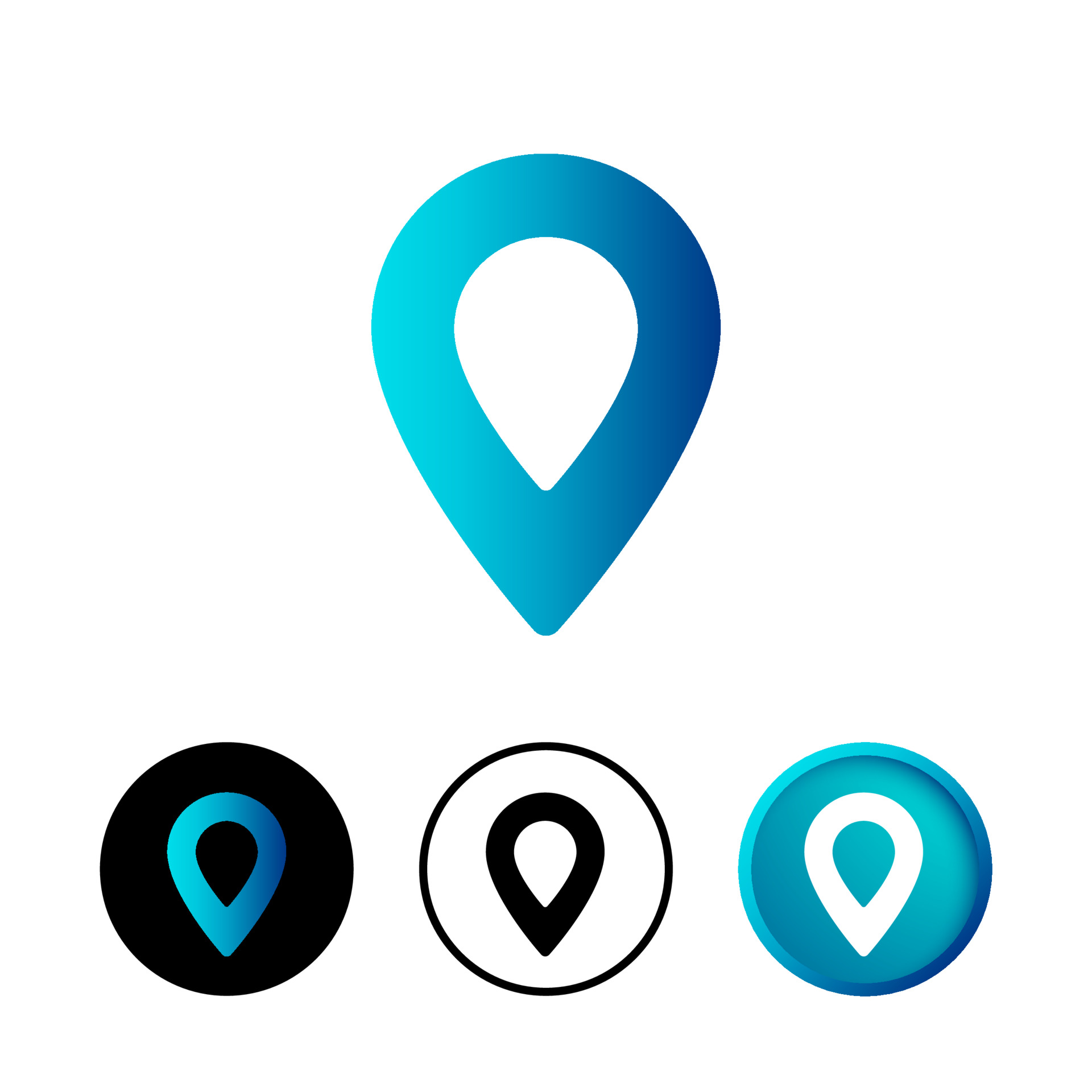 Abstract Location Icon Illustration 3721143 Vector Art at Vecteezy