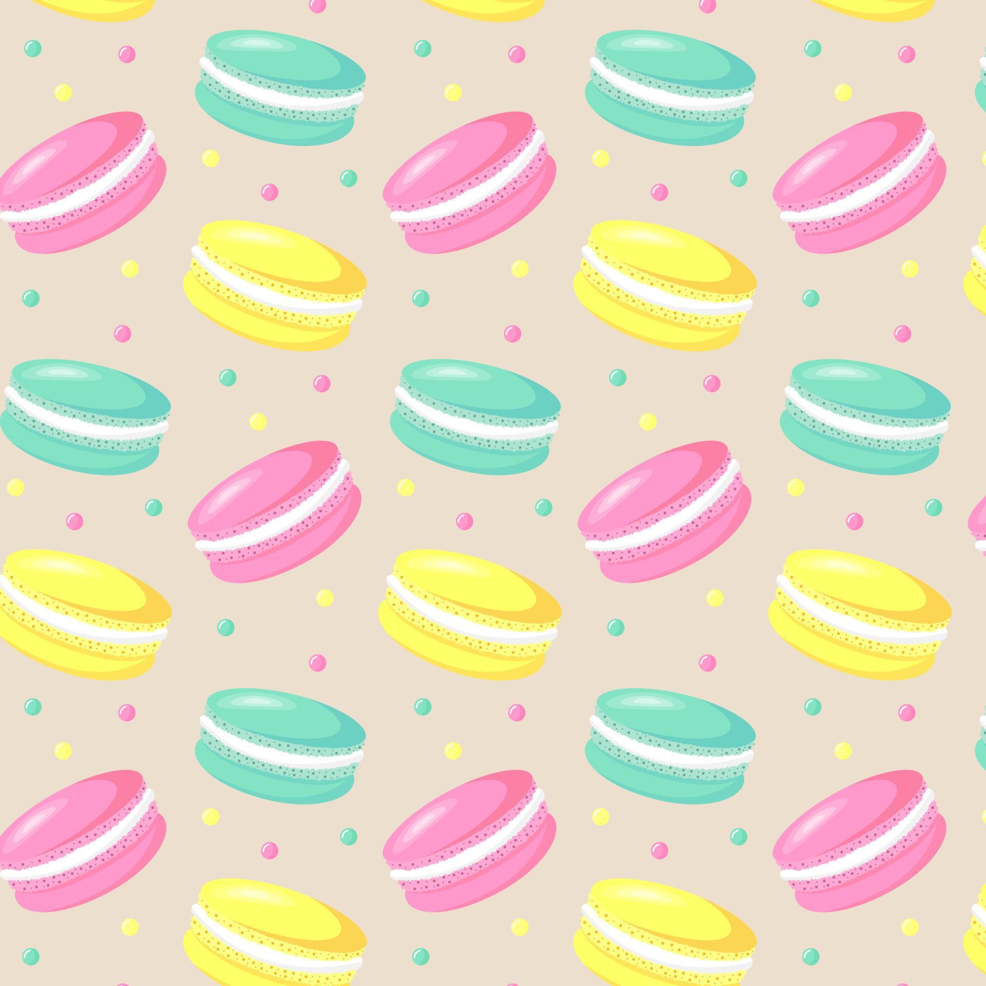 Macaroons seamless pattern. 3721883 Vector Art at Vecteezy