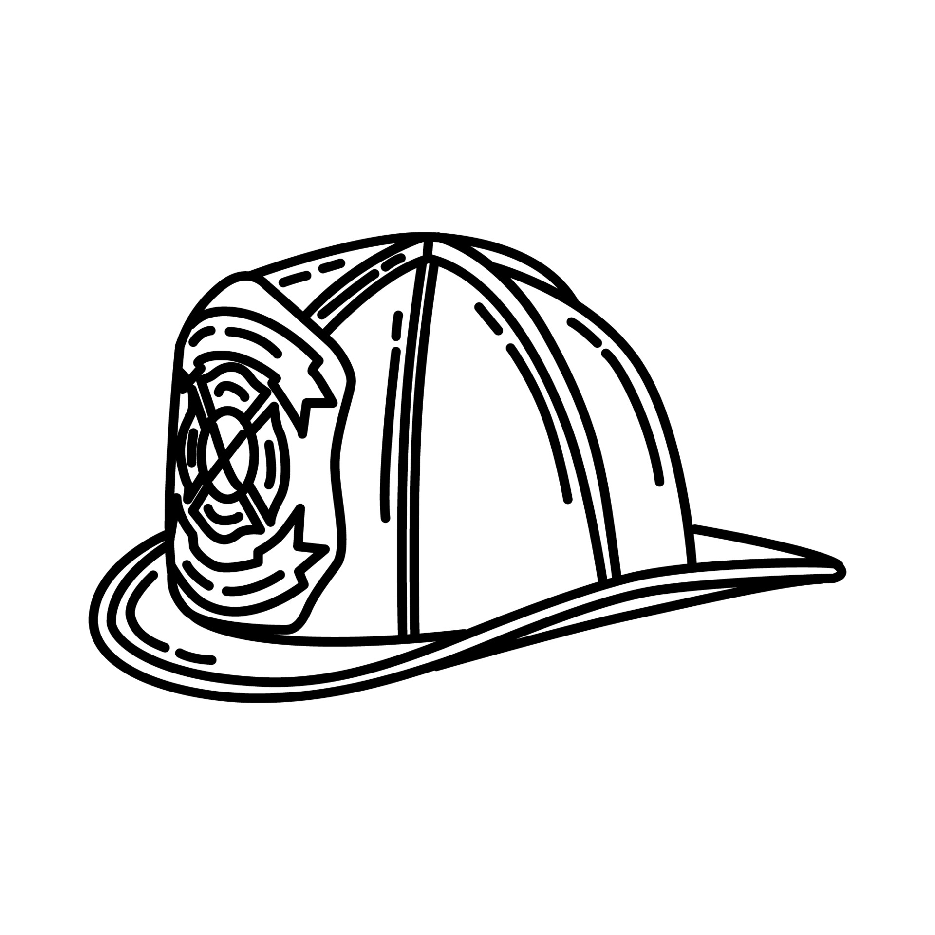 Firefighter Helmet Drawing