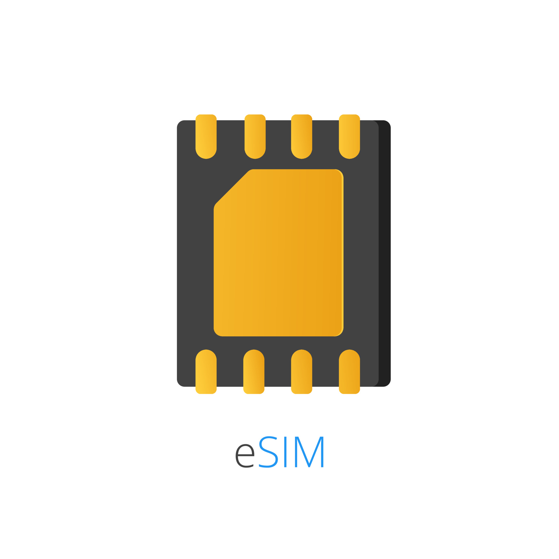 eSIM flat style design icon sign for smartphone or cell phone vector ... eSIM flat style design icon sign for smartphone or cell phone vector ...