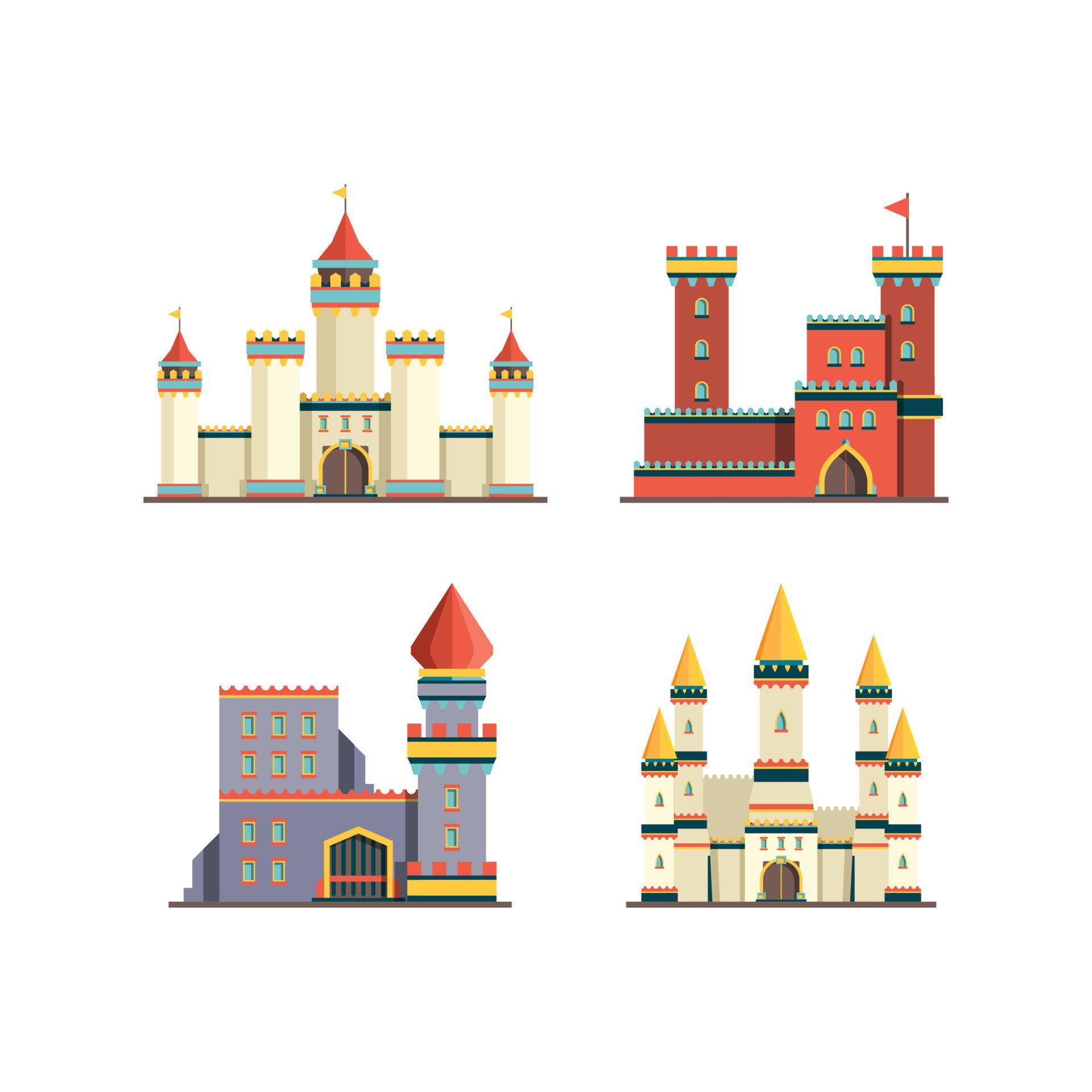 Edificios Medievales Reino Construcción Antigua Castillos Casas Rocas