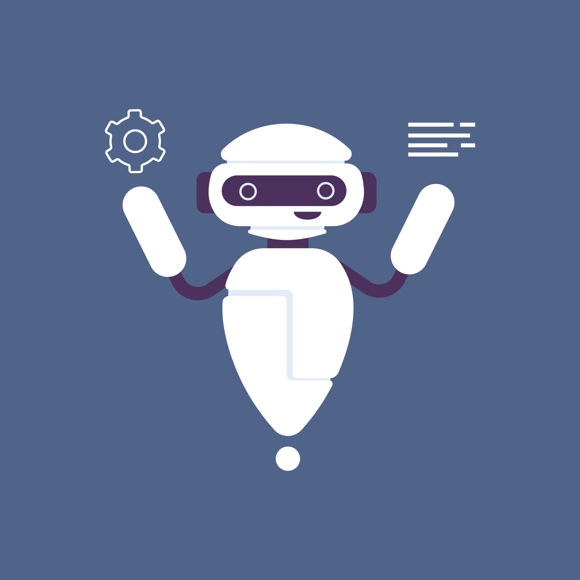 Chatbot Robot Online Mascot Cute Character Walking Standing Talking Funny Poses Chatbot Service