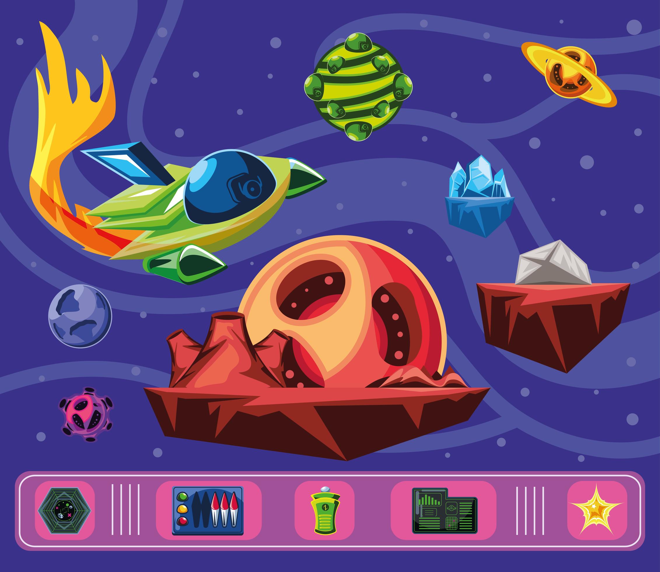 video game interface 3730409 Vector Art at Vecteezy