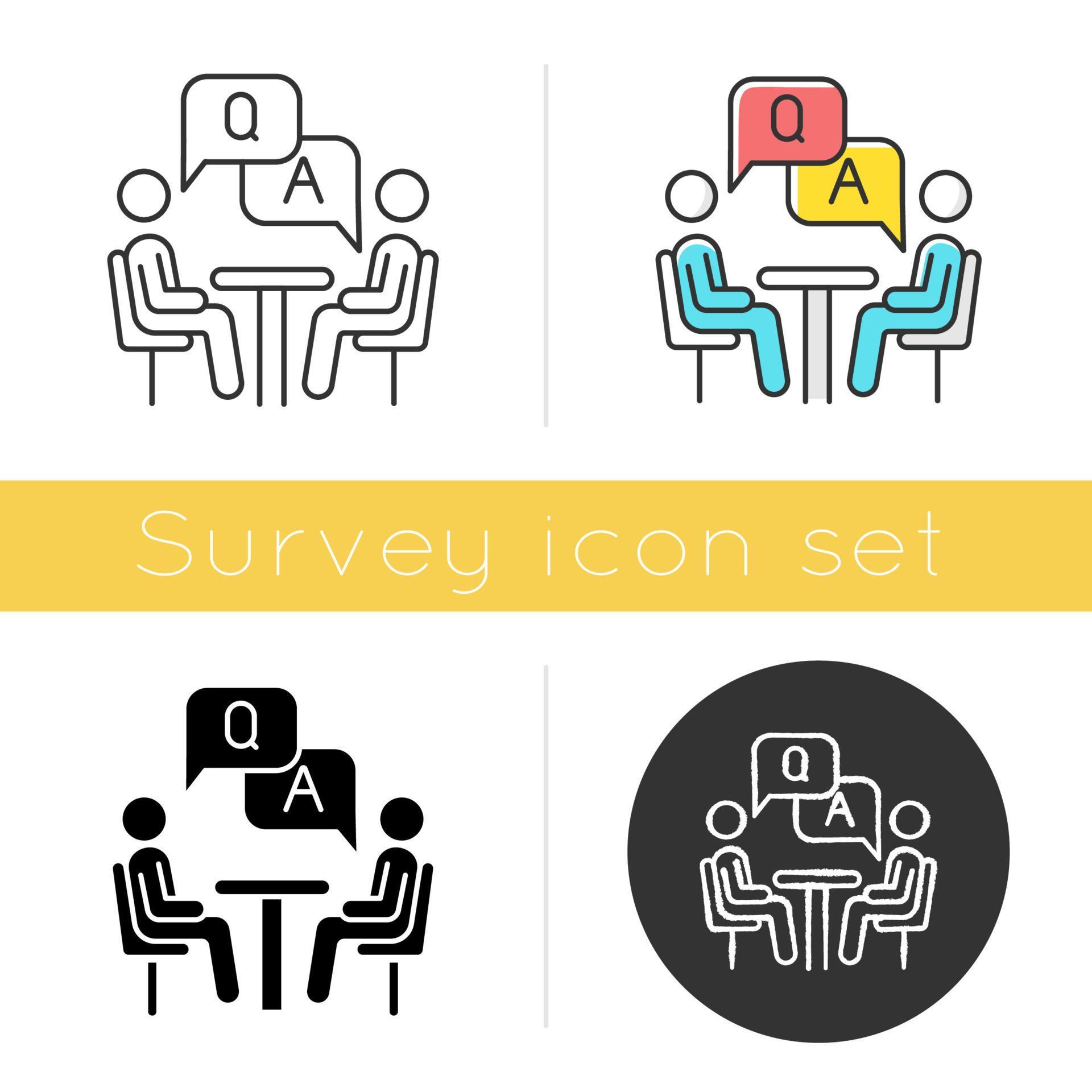 Personal Interview Survey Icon Questions And Answers Poll Social