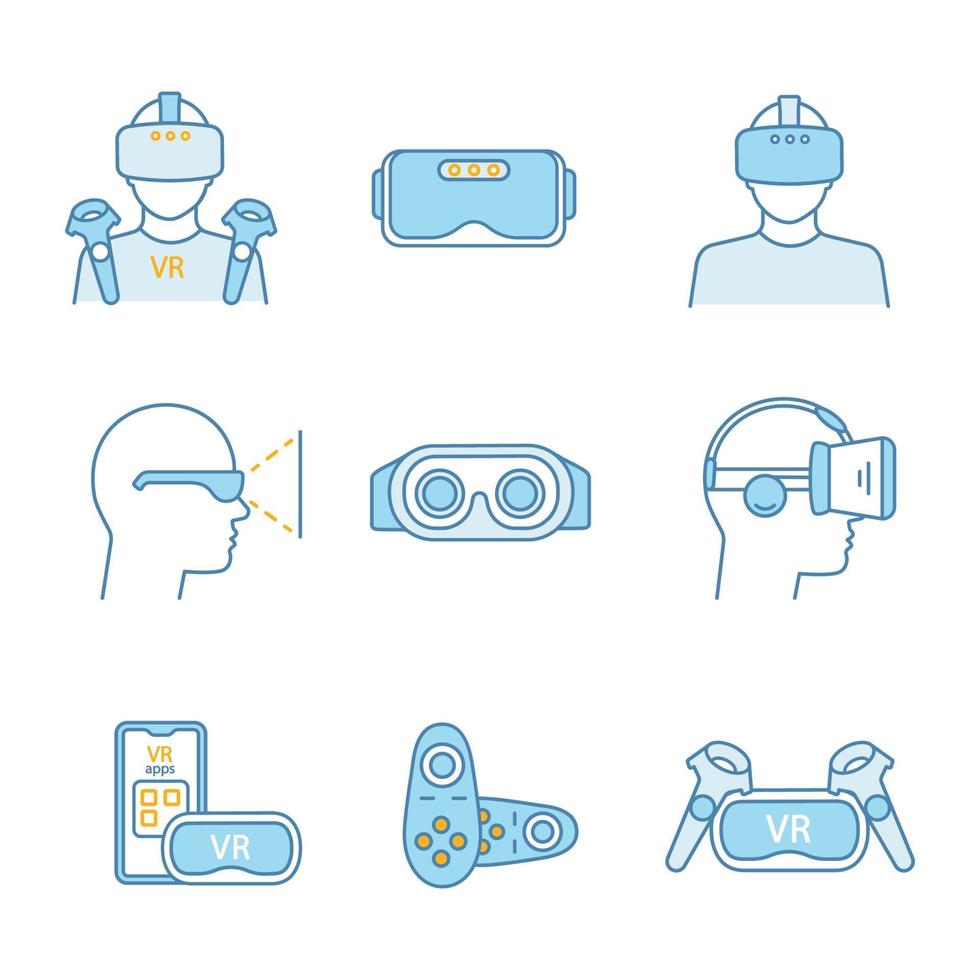 Virtual reality color icons set 3731341 Vector Art at Vecteezy Virtual reality color icons set 3731341 Vector Art at Vecteezy