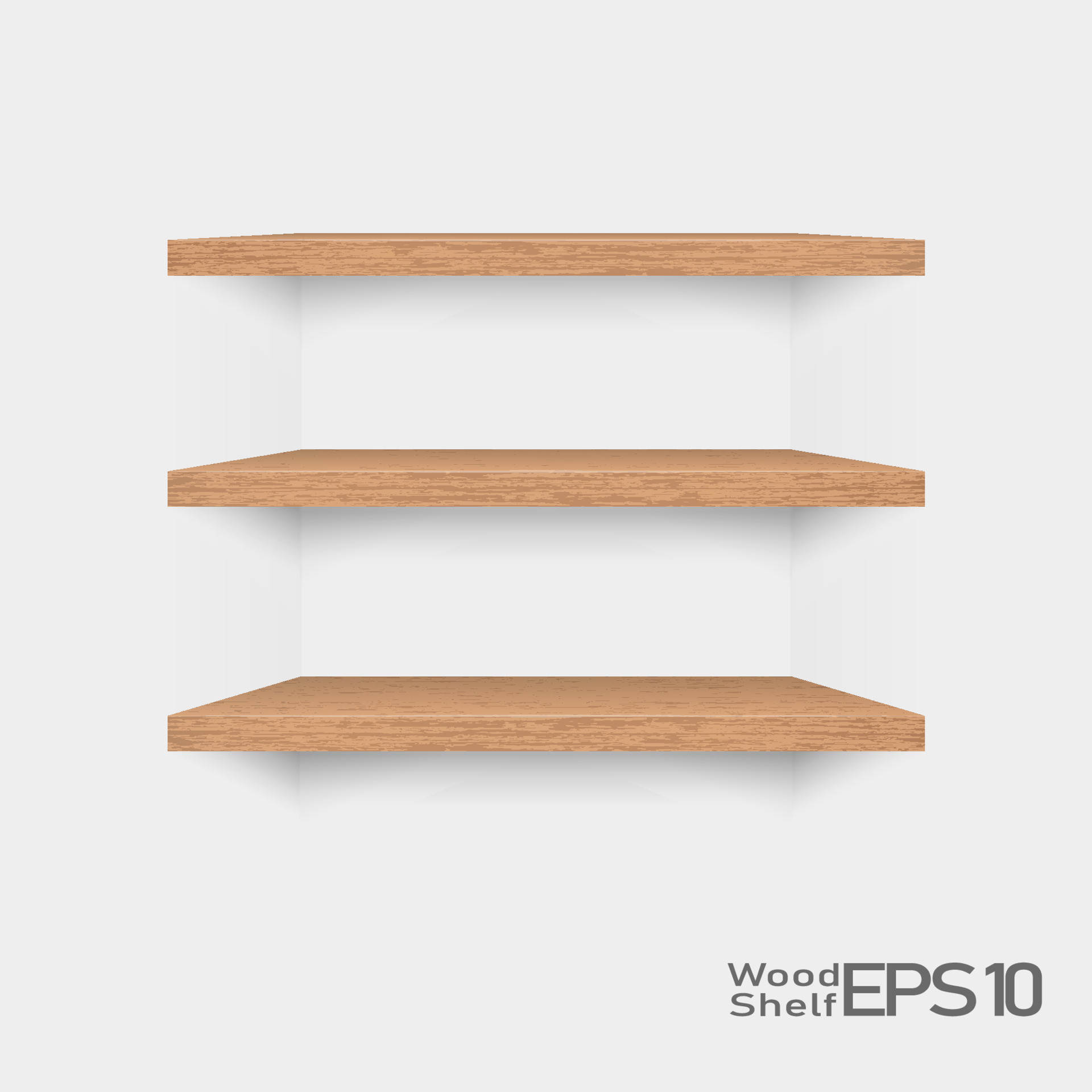 wooden shelf vector 3731456 Vector Art at Vecteezy