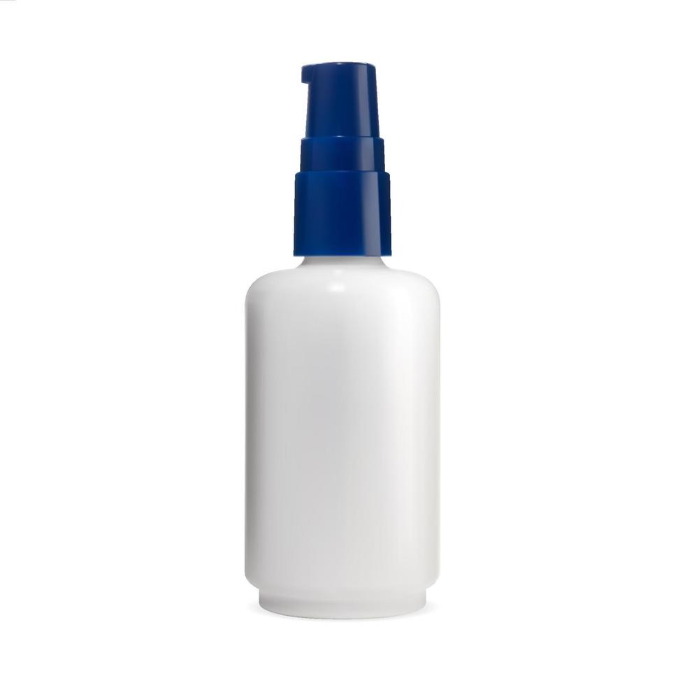 Pump Jar Face Cosmetic Serum Bottle Skin Care Product Mockup Airless Dispenser For Aromatic