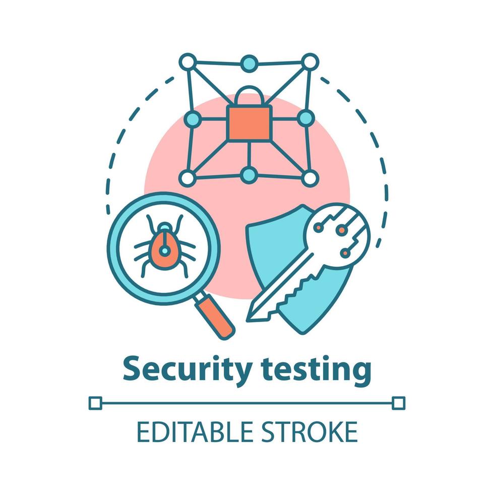 Security Testing Concept Icon Safety Audit Key Reliability And