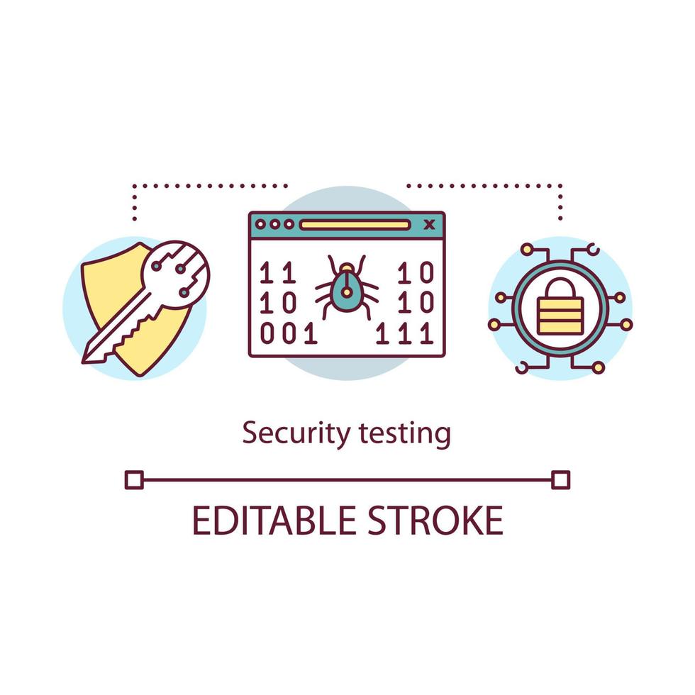 Security Testing Concept Icon Bug In Safety System Of Program Data Protection Problem