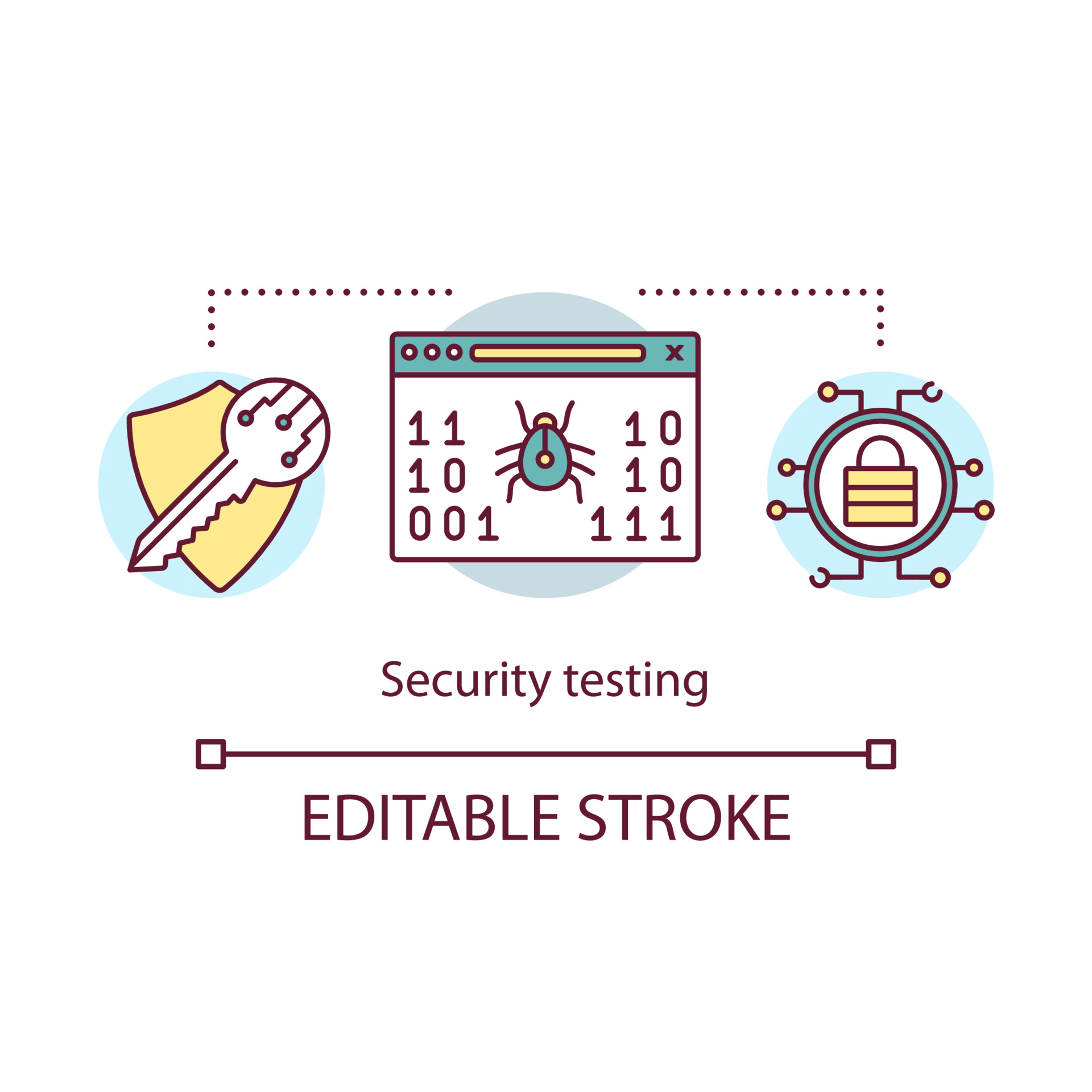 Security Testing Concept Icon Bug In Safety System Of Program Data Protection Problem