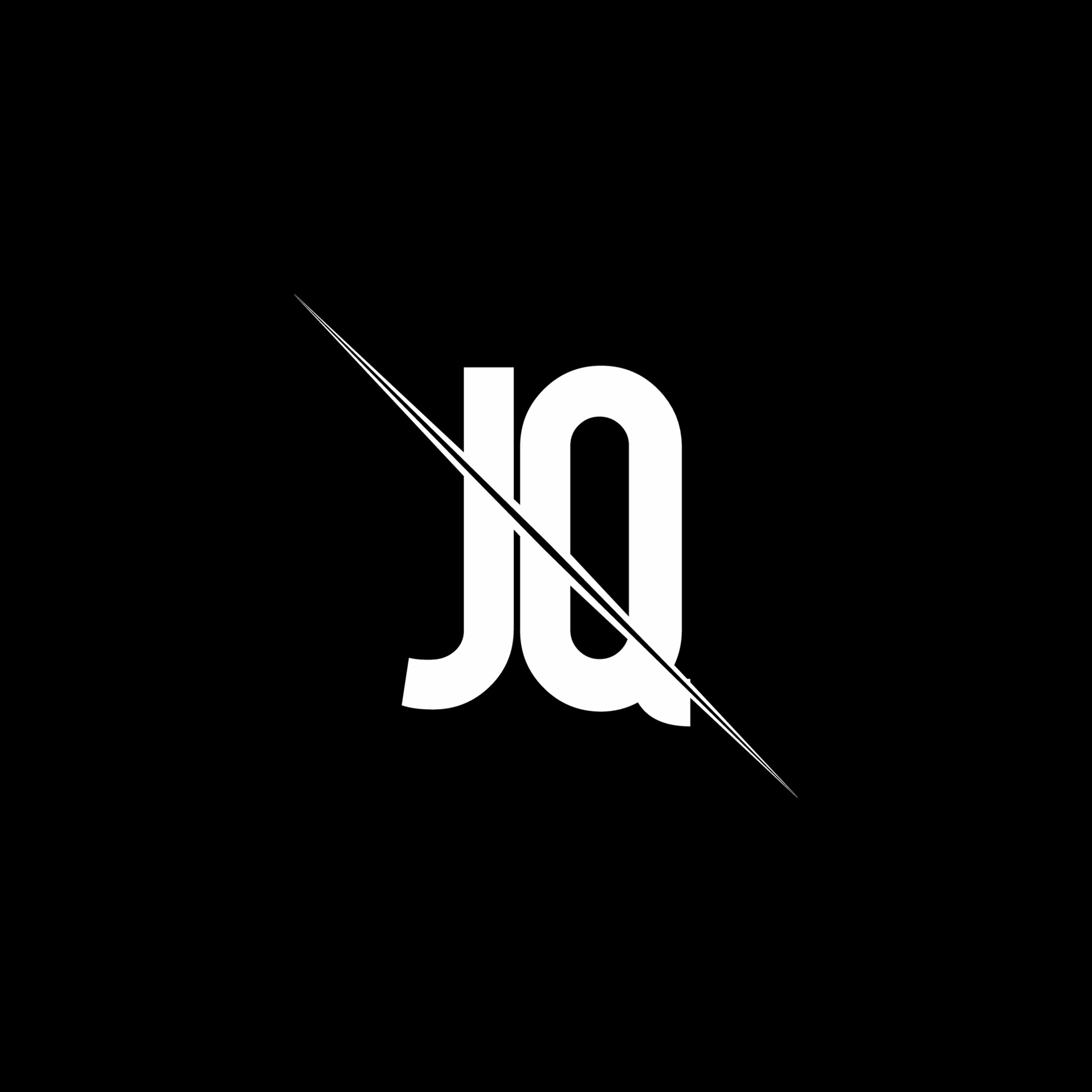 monograma del logotipo de jq con plantilla de diseño de estilo de barra ... monograma del logotipo de jq con plantilla de diseño de estilo de barra ...