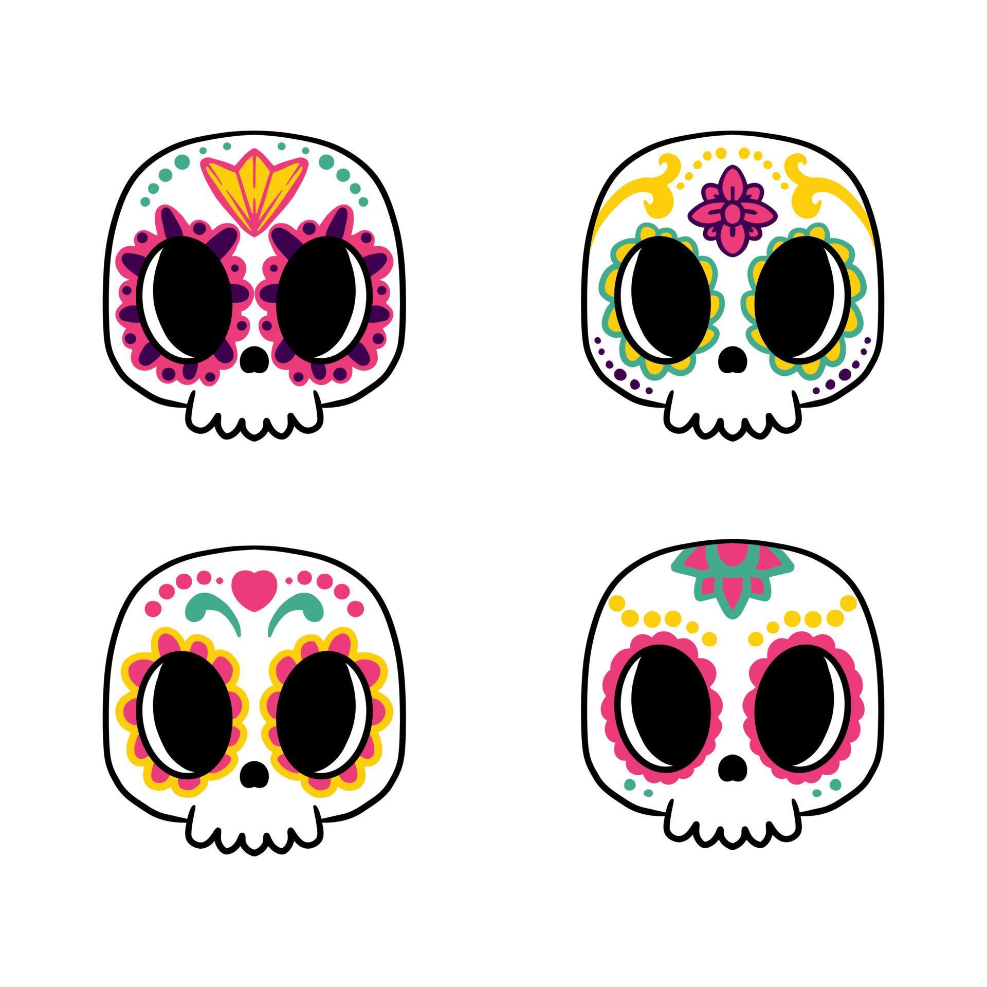 Sugar Skull Cute 3741450 Vector Art At Vecteezy