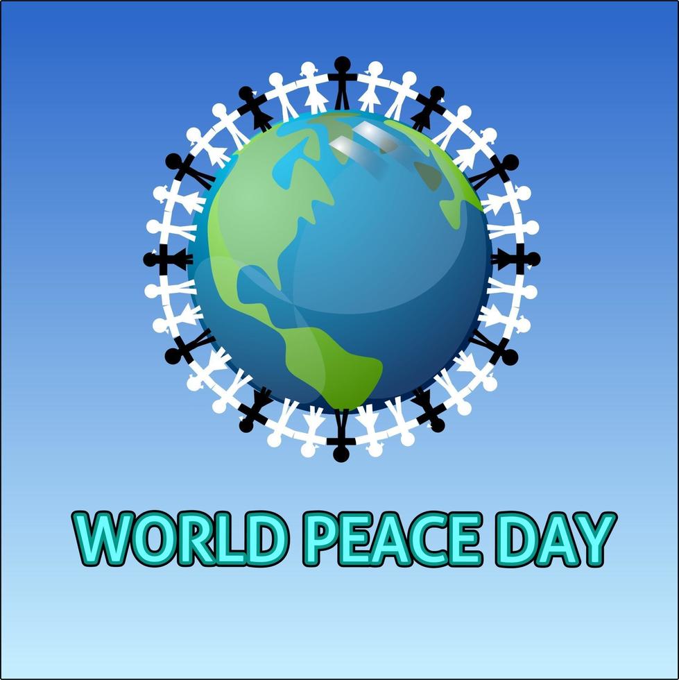 Vector banner or poster saying world peace day 3743501 Vector Art at ...