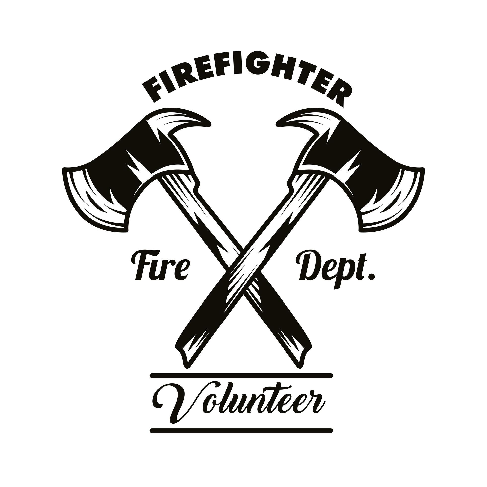 firefighter volunteer badge 3751518 Vector Art at Vecteezy