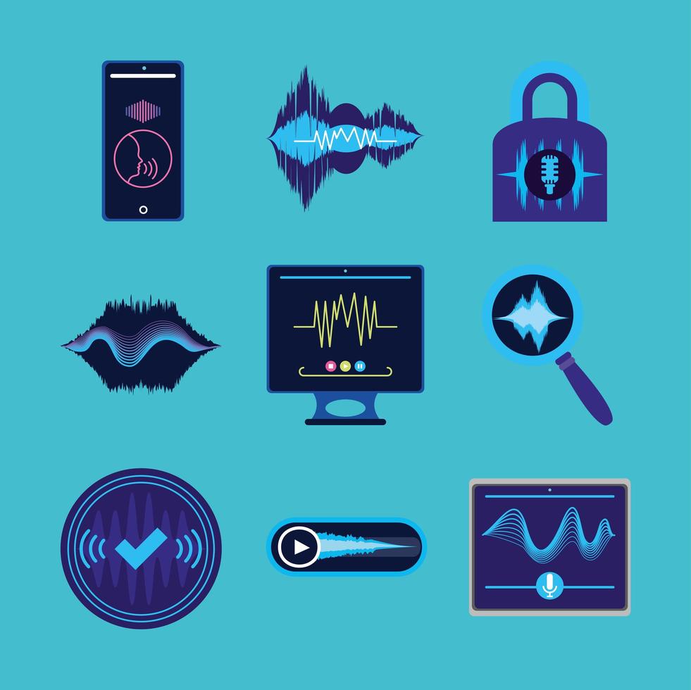 Voice Recognition Set 3755508 Vector Art At Vecteezy Voice Recognition Set 3755508 Vector Art At Vecteezy