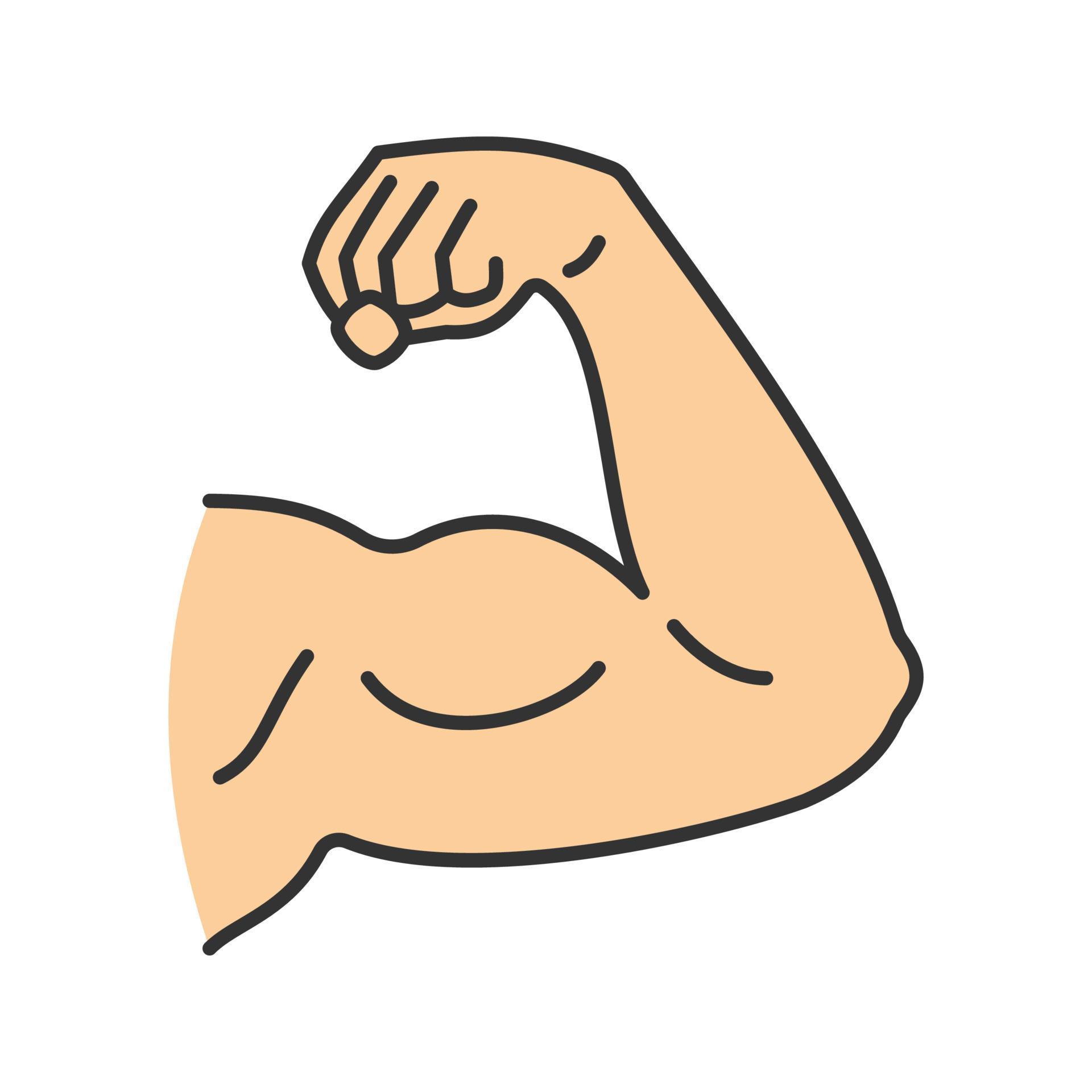 Male bicep color icon. Isolated vector illustration 3761802 Vector Art ...