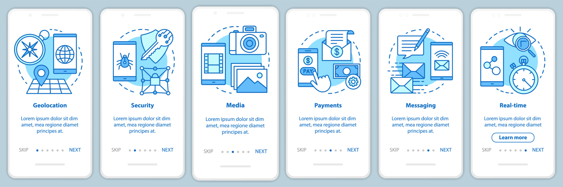 Software Development Onboarding Mobile App Page Screen Vector Template Application Programming