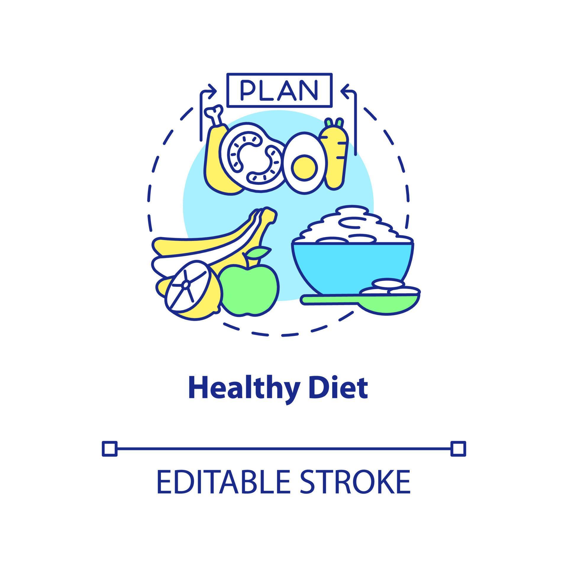 Healthy diet concept icon 3762515 Vector Art at Vecteezy