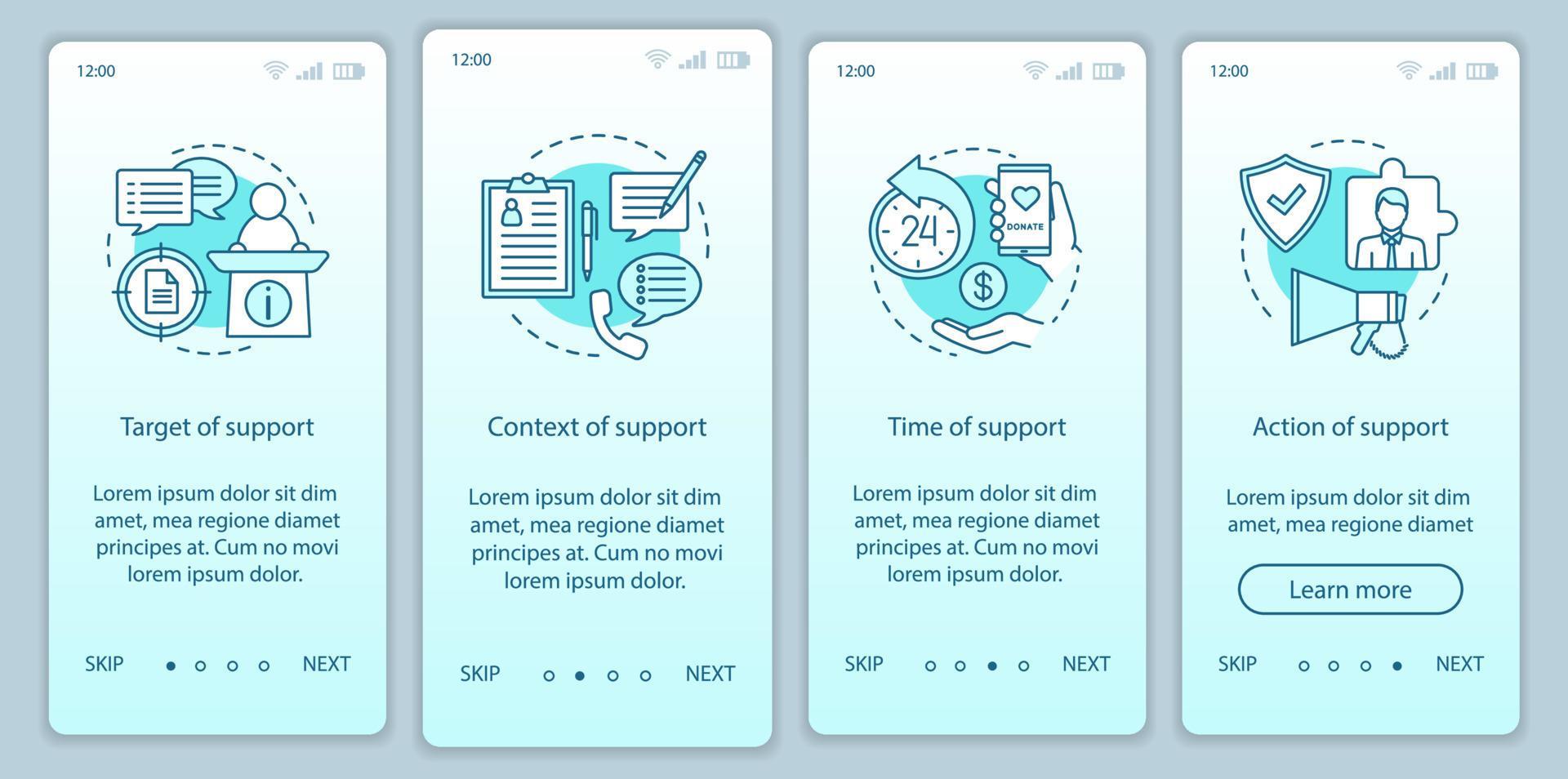 Corporate Social Responsibility Onboarding Mobile App Page Screen