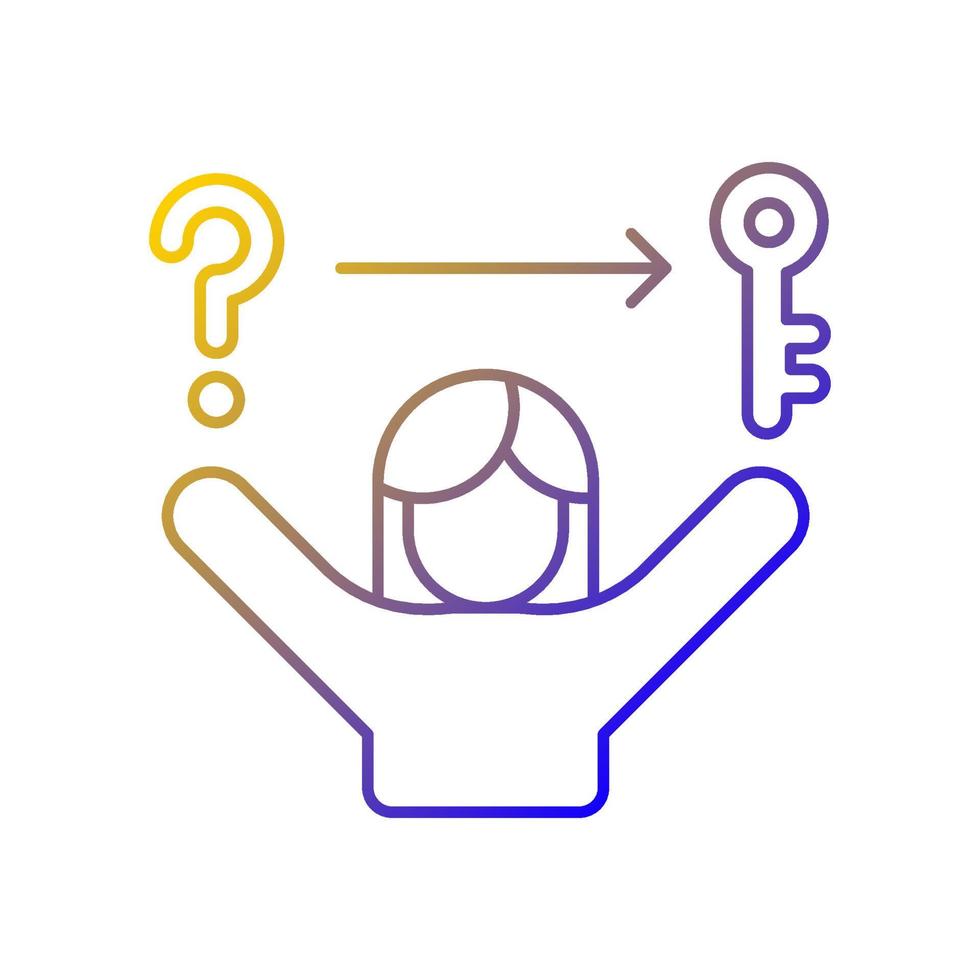 Problem Solving Skills Gradient Linear Vector Icon 3762815 Vector Art