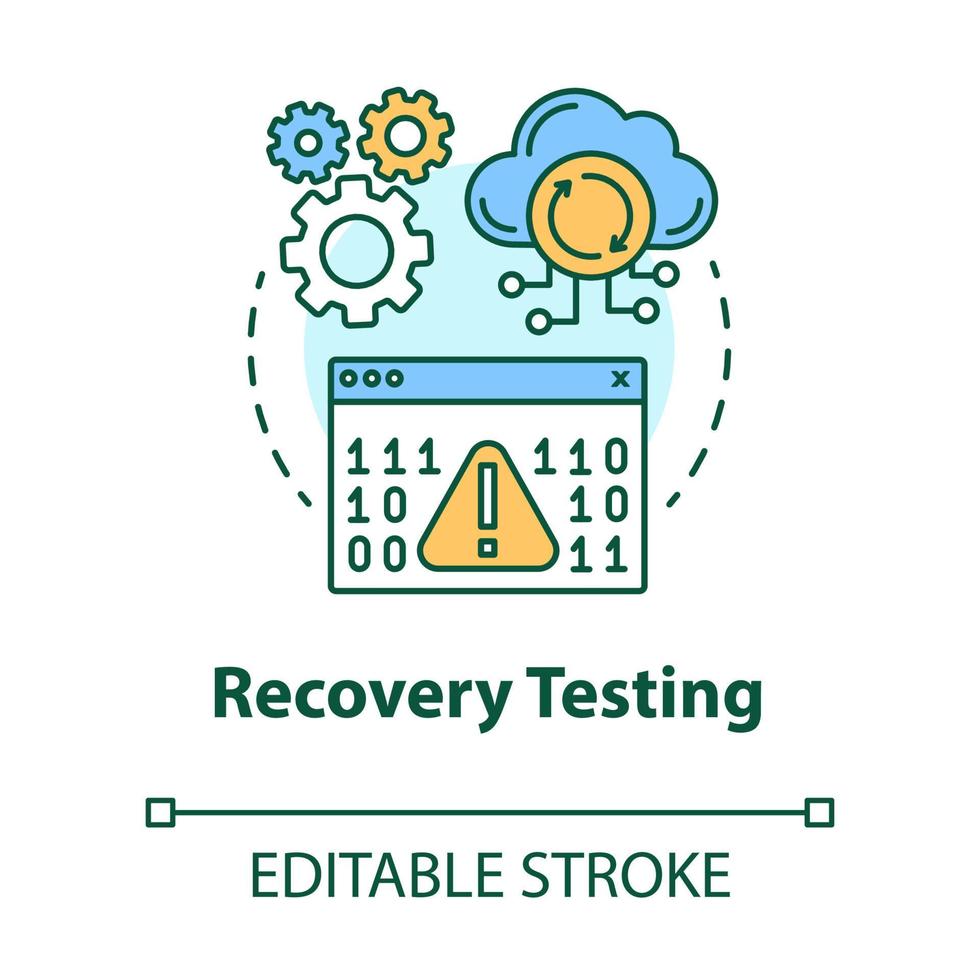Recovery Testing Concept Icon Software Development Managment Idea Thin