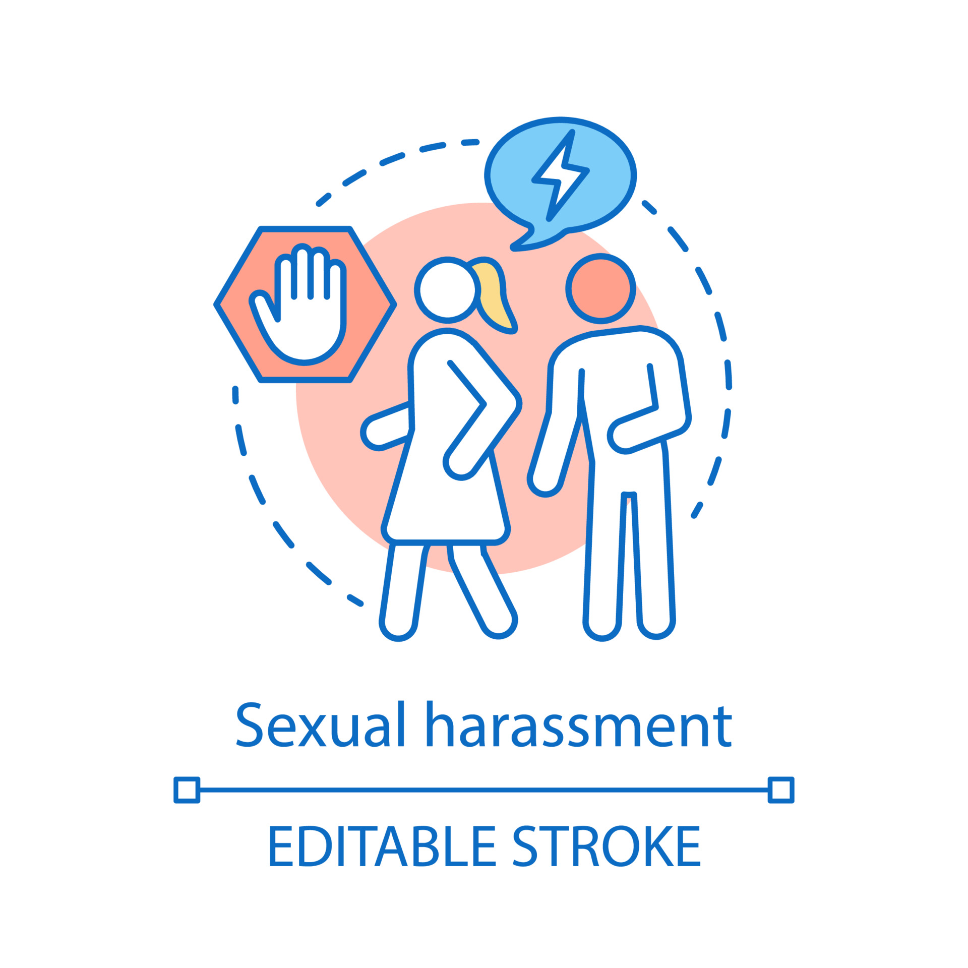 Sexual Harassment Concept Icon 3766208 Vector Art At Vecteezy