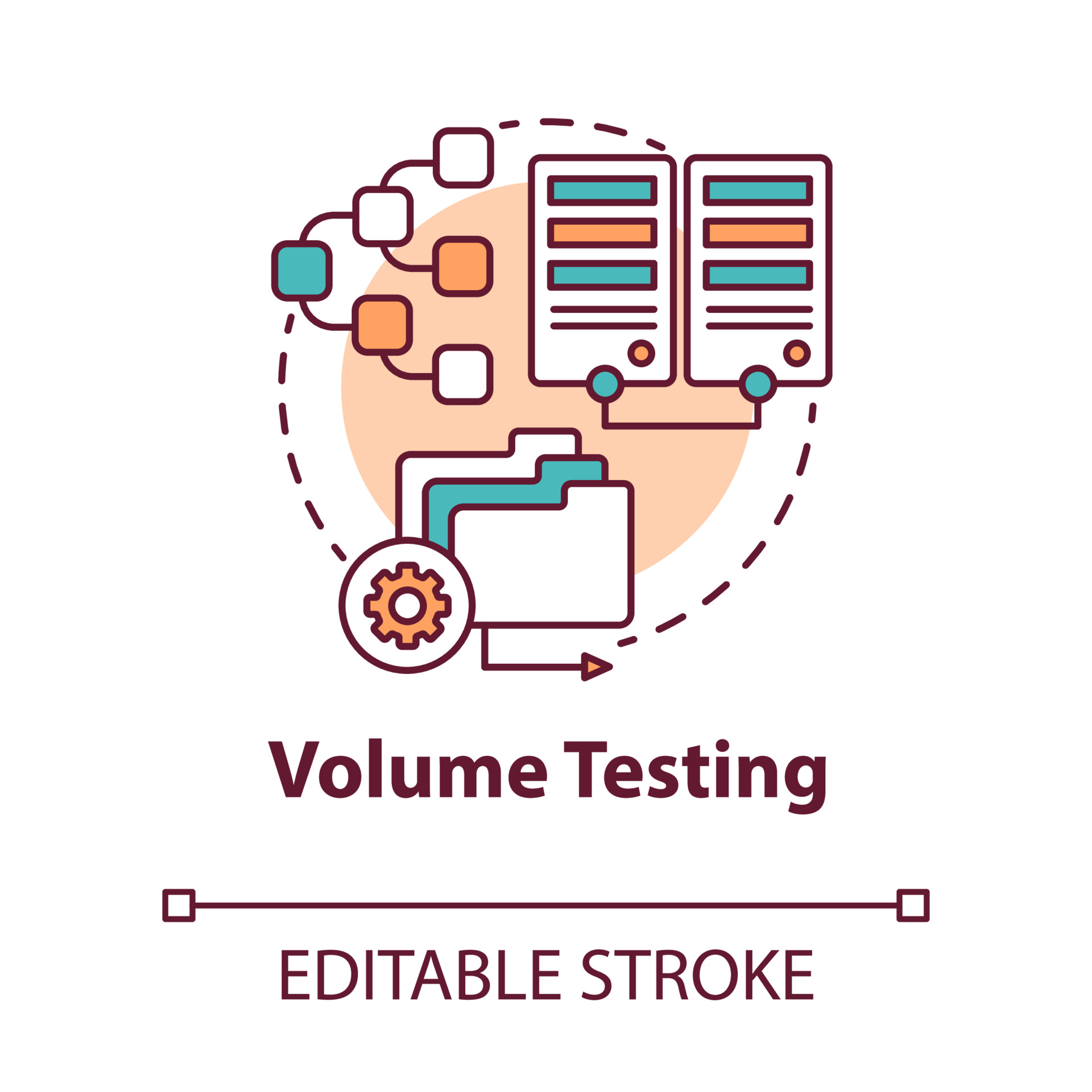 Volume Testing Concept Icon Software Development Stage Idea Thin Line