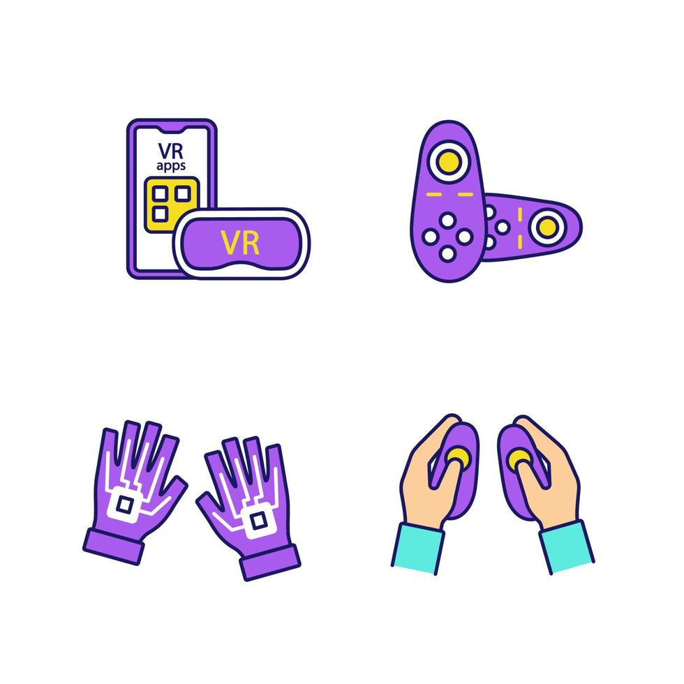 Virtual reality devices color icons set 3766580 Vector Art at Vecteezy Virtual reality devices color icons set 3766580 Vector Art at Vecteezy