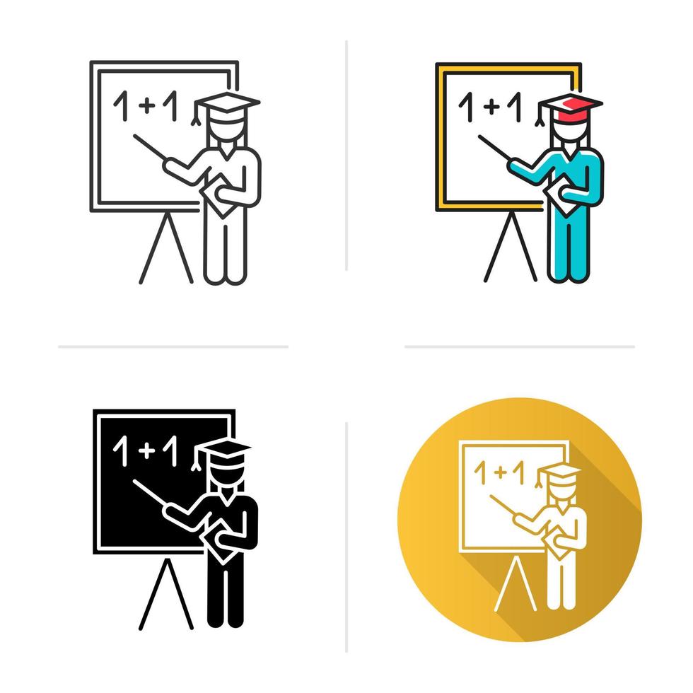 Education industry icon. Educational process. Pedagogy practice ...