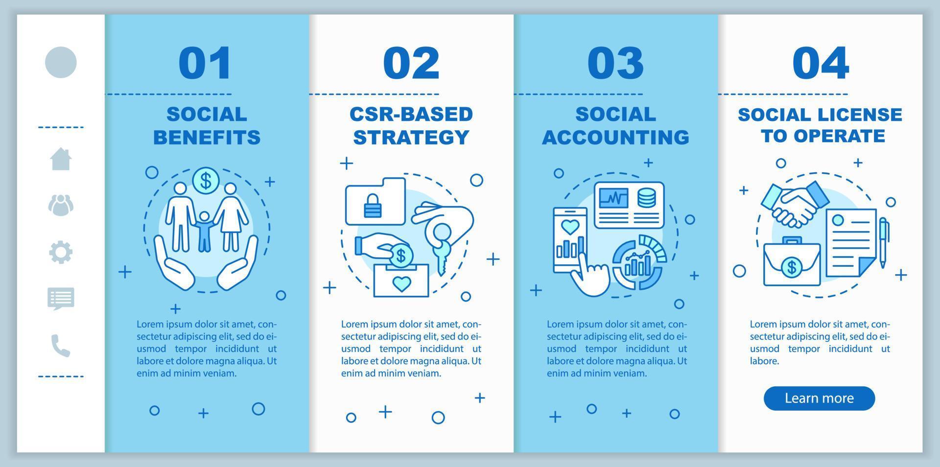 CSR onboarding mobile web pages vector template 3767943 Vector Art at Vecteezy