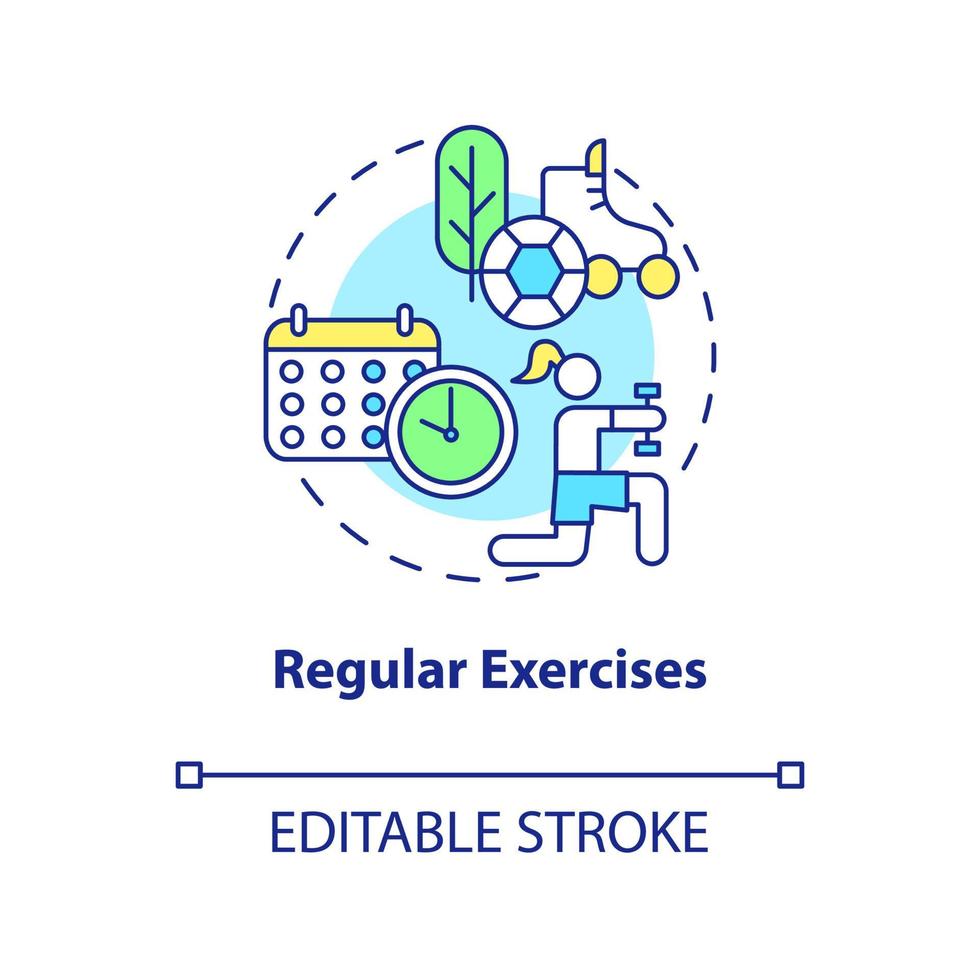 Regular exercises concept icon 3768211 Vector Art at Vecteezy
