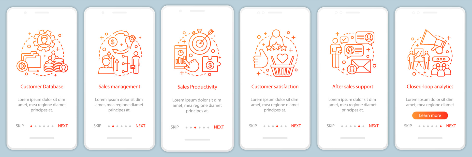 Marketing Onboarding Mobile App Page Screen Vector Template 3769730