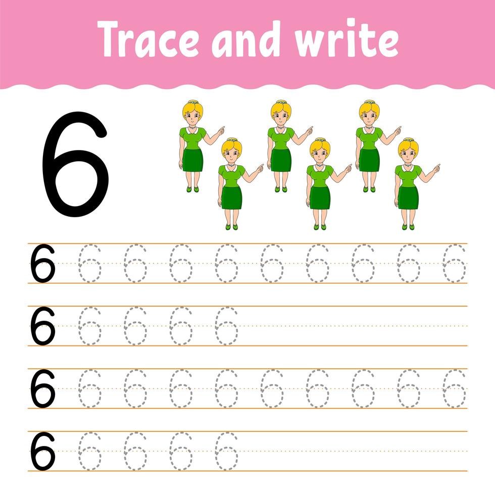 Learn Numbers. Trace and write. Back to school. Handwriting practice ...