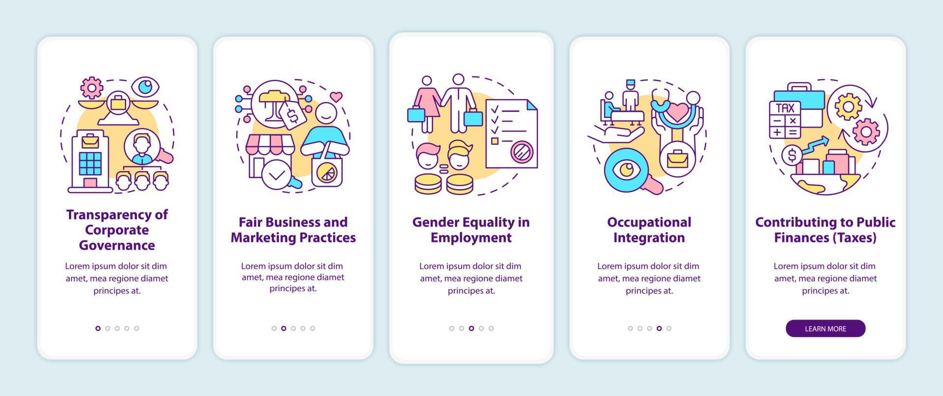 Csr Matters Onboarding Mobile App Page Screen Corporate Social