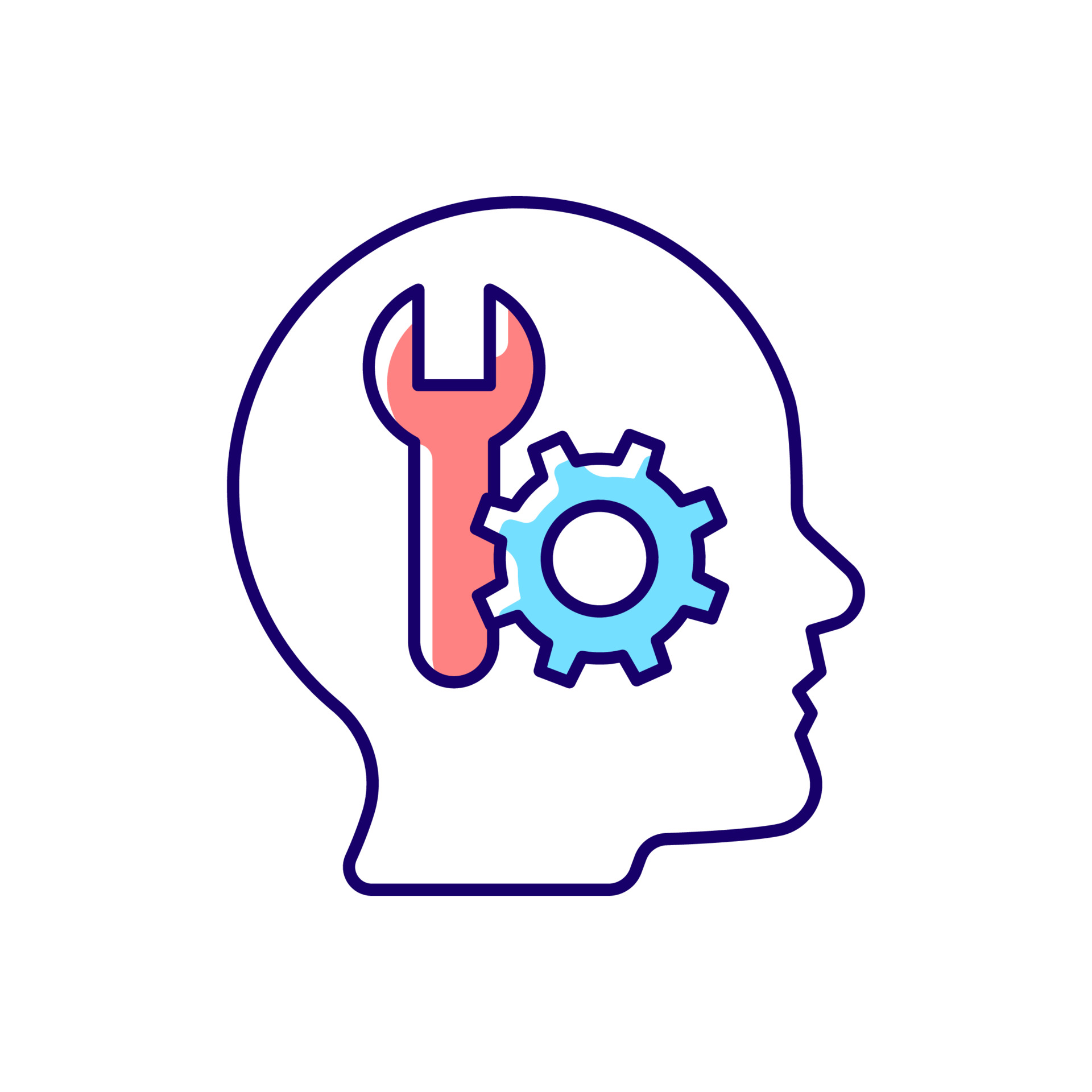 Competence motivation RGB color icon. Learning new skills and ... Competence motivation RGB color icon. Learning new skills and ...