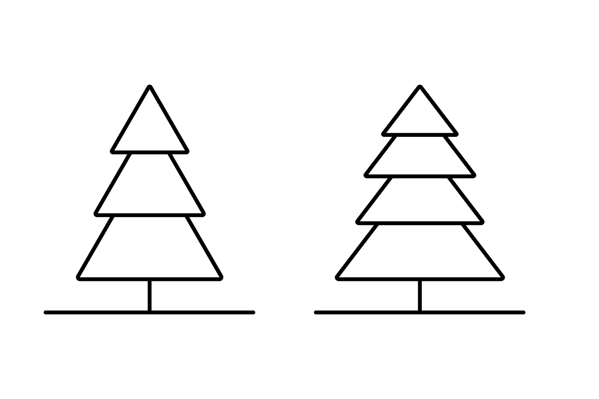 Pine Tree Line Drawing Vector Art, Icons, and Graphics for Free Download