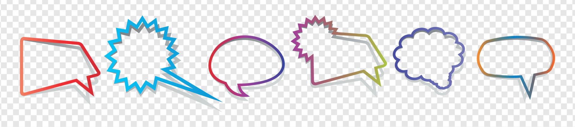 speech bubble icons vector set 3777799 Vector Art at Vecteezy